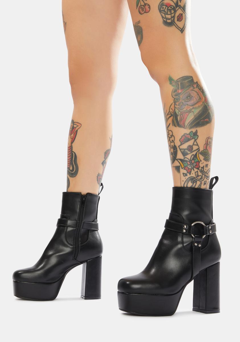 Lamoda In Control Platform Harness Boots – Dolls Kill