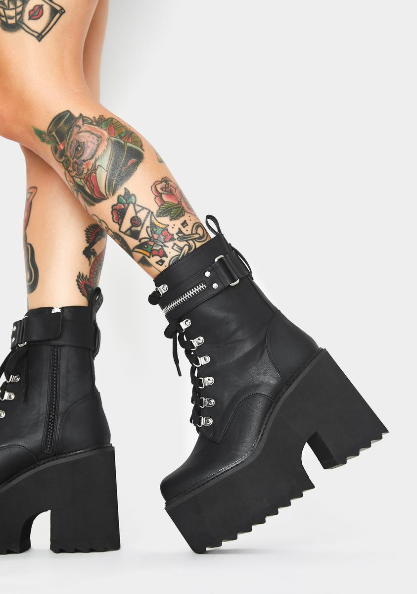 Killstar Overhead Platform Boots – Dolls Kill