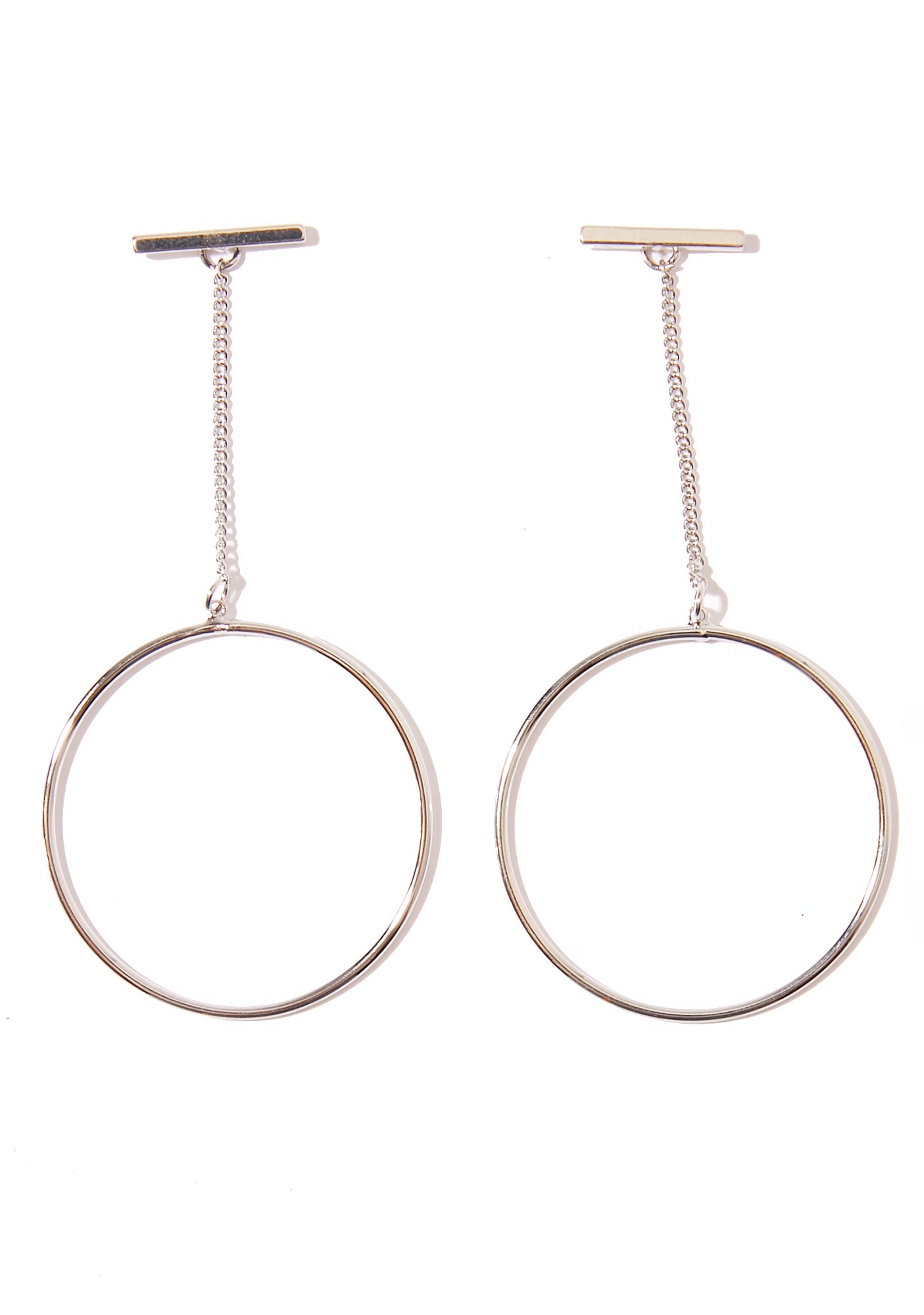 Winners Circle Silver Dangle Earrings Dolls Kill