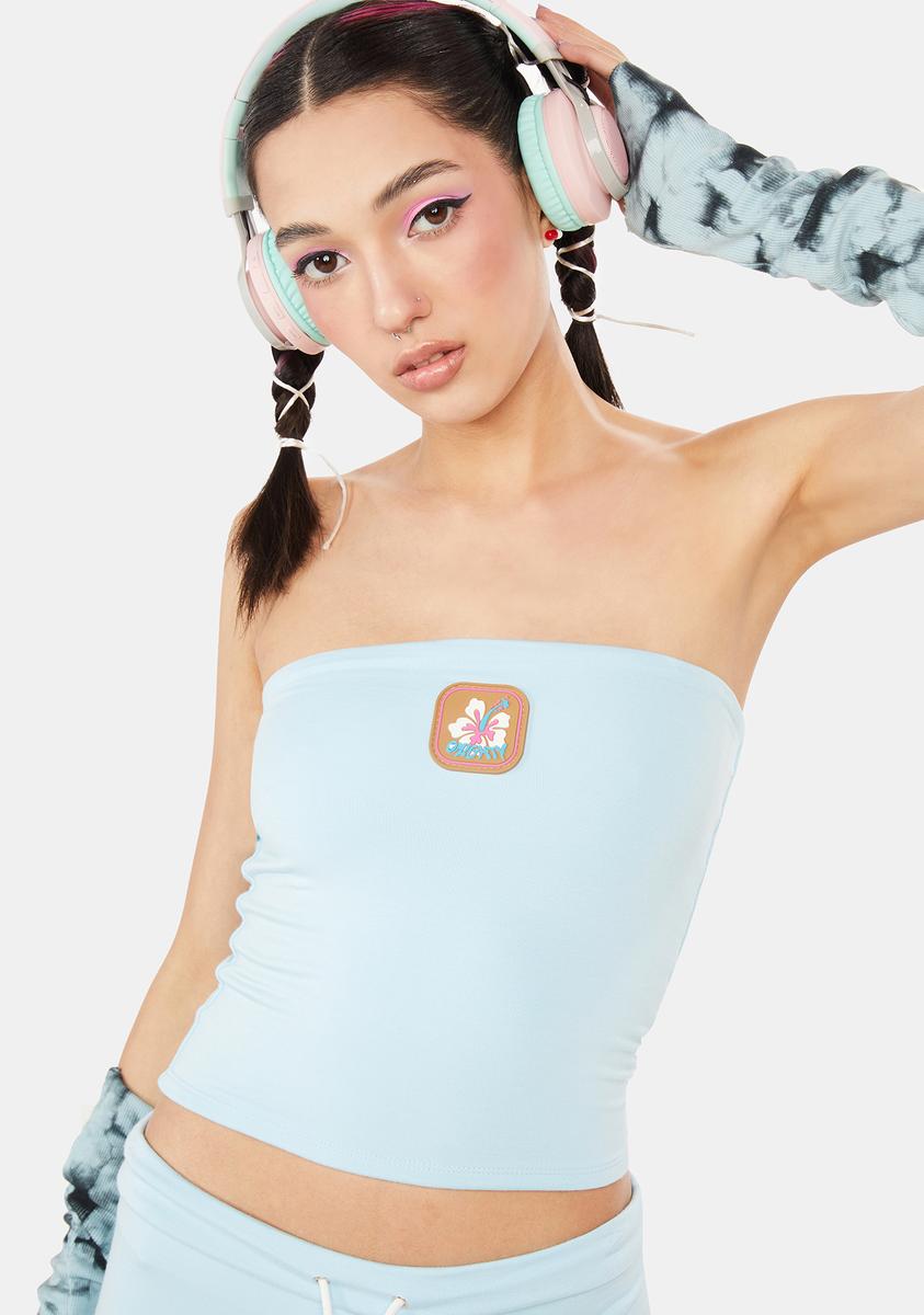 O Mighty Aloha Tube Top - Blue – Dolls Kill