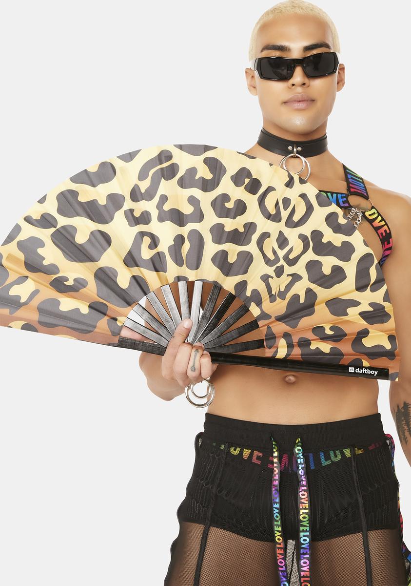 Draft Boy Leopard Print Fan – Dolls Kill