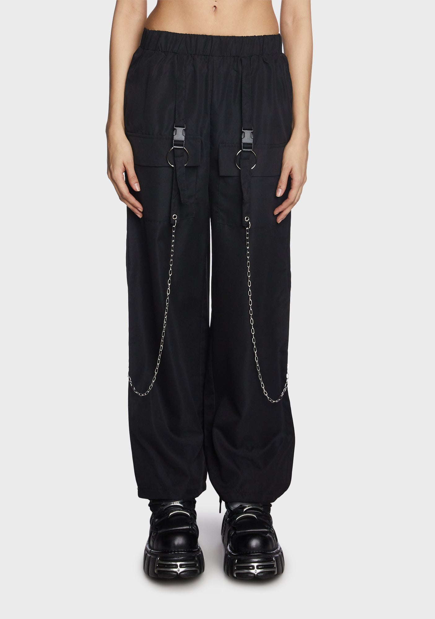 Chain Cargo Pants - Black – Dolls Kill