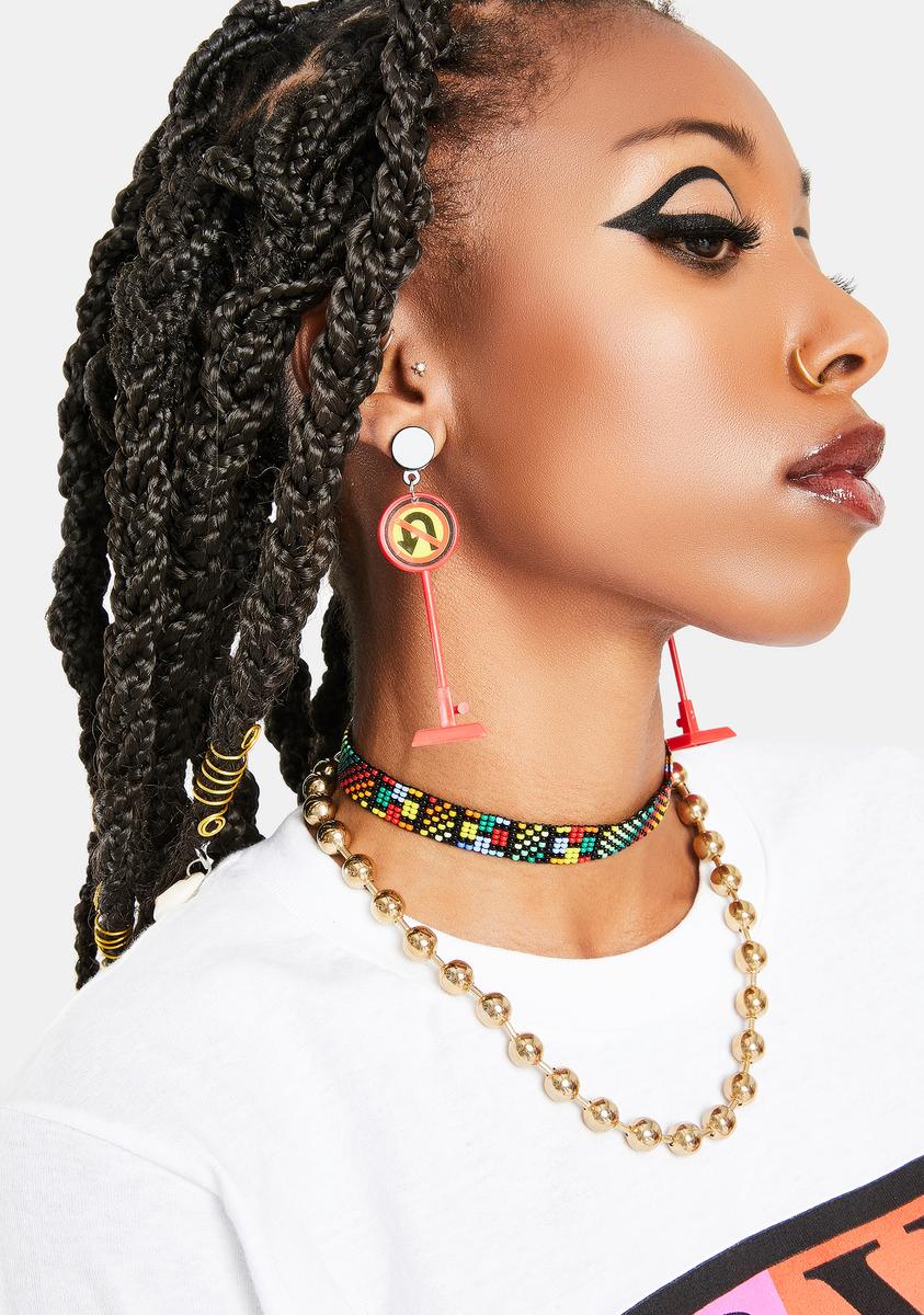 Traffic Sign Earrings – Dolls Kill
