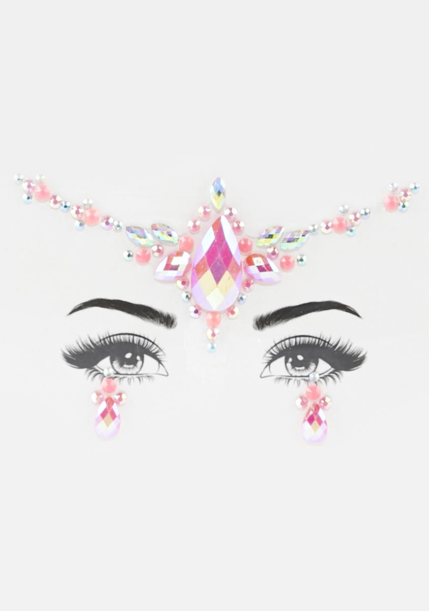 Jewel Shaped Face Gems - Pink – Dolls Kill