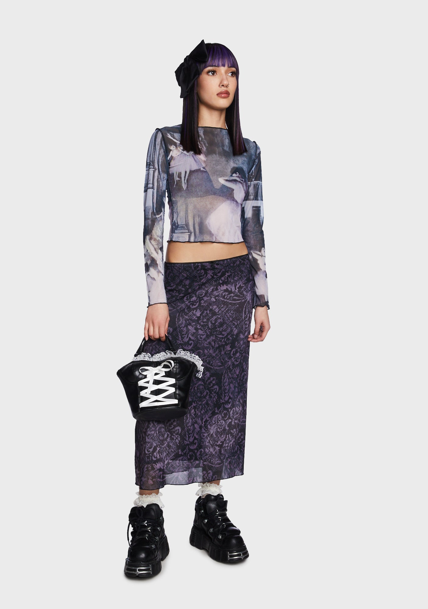 Midnight Dancing Mesh Top – Dolls Kill