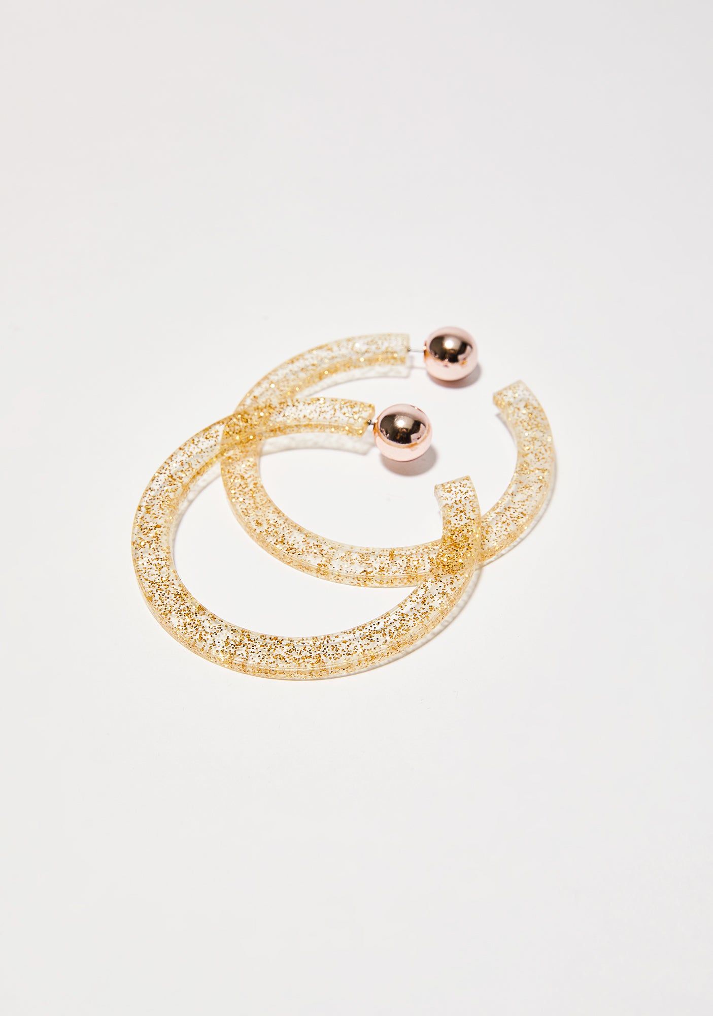 Sparkle See Through Hoop Earrings – Dolls Kill