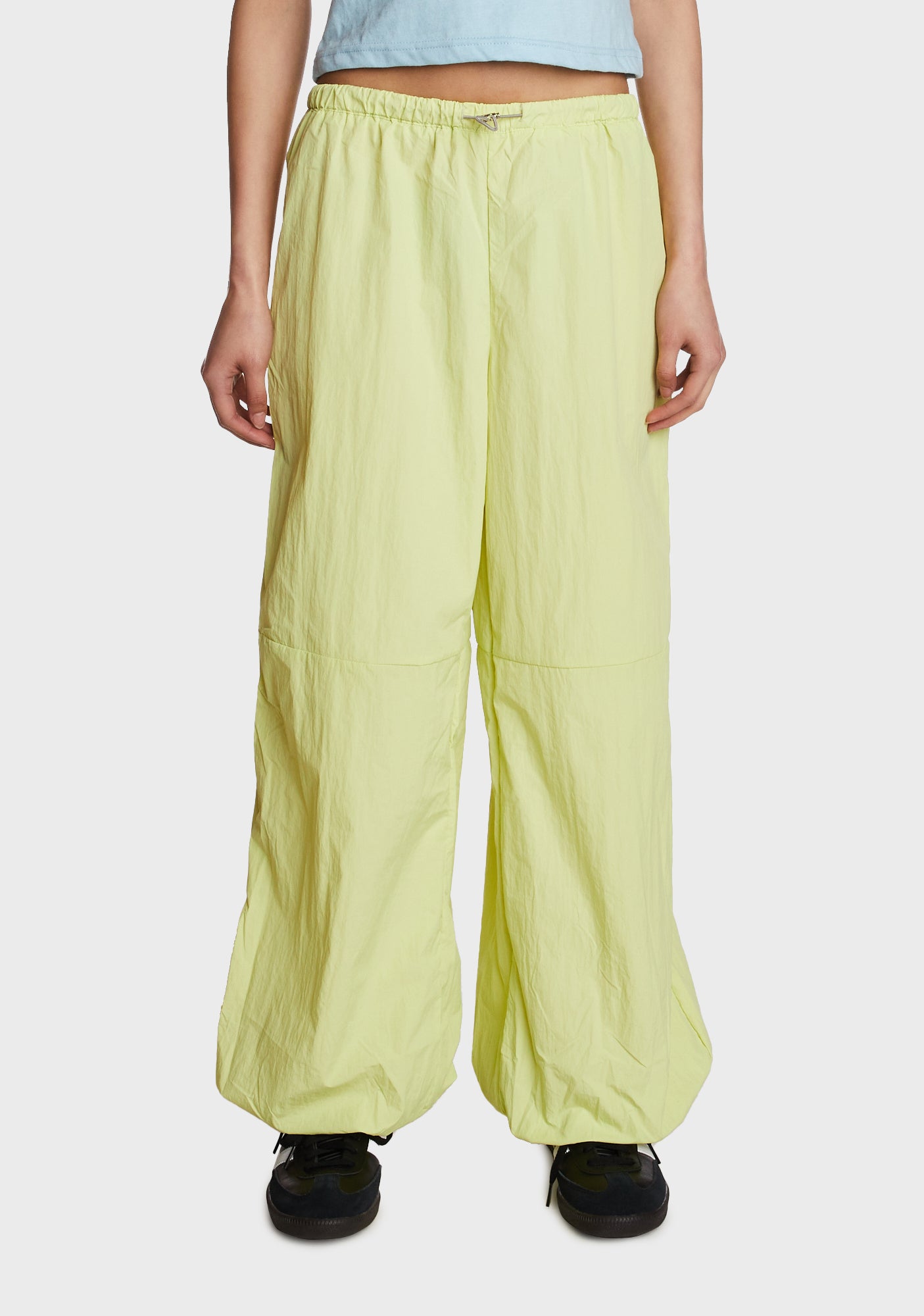 Daisy Street Parachute Pants With Toggle Closures - Light Green – Dolls ...