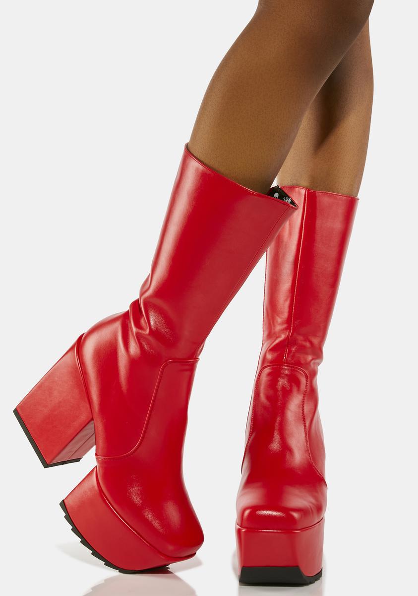 90s Red Boots