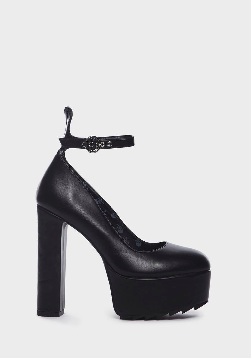 Lamoda Platform Mary Jane Heels - Black – Dolls Kill
