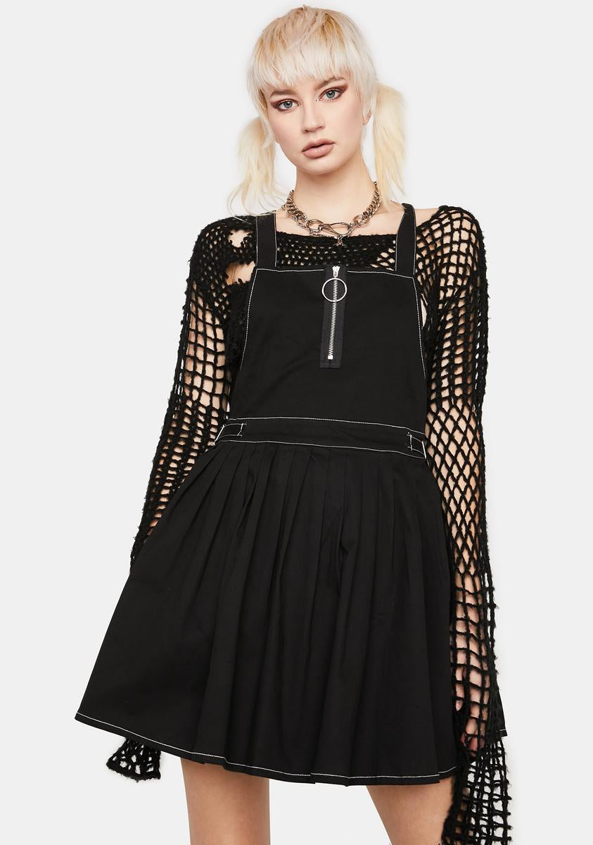 Black Friday Twill Pinny Dress - Black – Dolls Kill