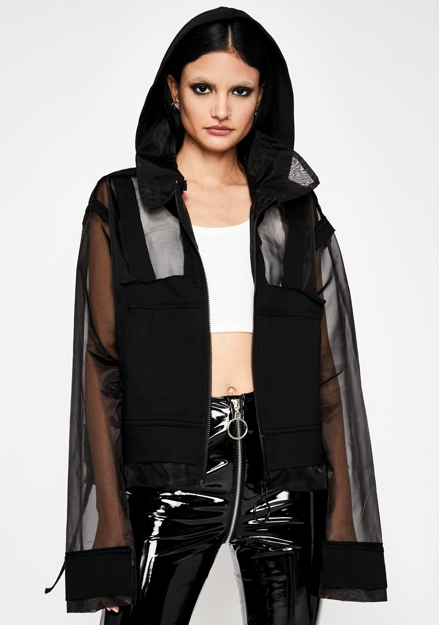 Noir Dance Trance Hooded Jacket – Dolls Kill