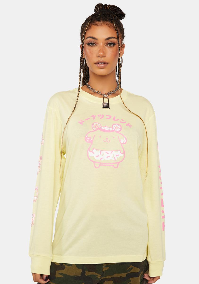 Tokidoki x Hello Kitty PomPomPurin Long Sleeve Tee - Yellow – Dolls Kill
