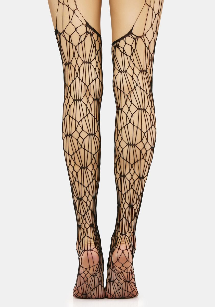 Fishnet Spiderweb Tights - Black – Dolls Kill