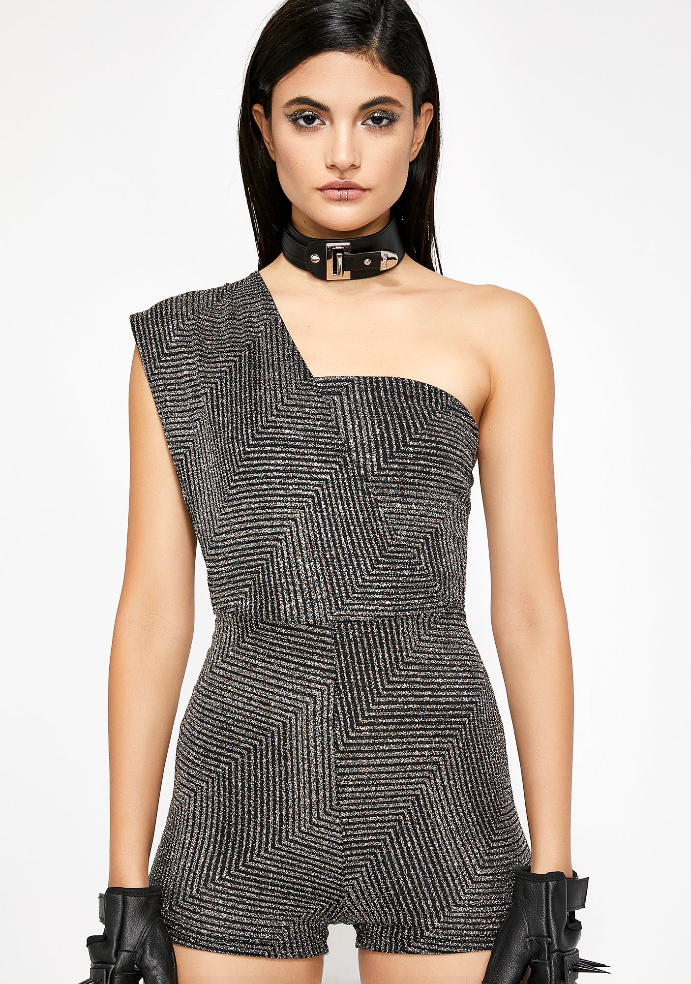 Hypnotized Mind Sparkle Romper – Dolls Kill