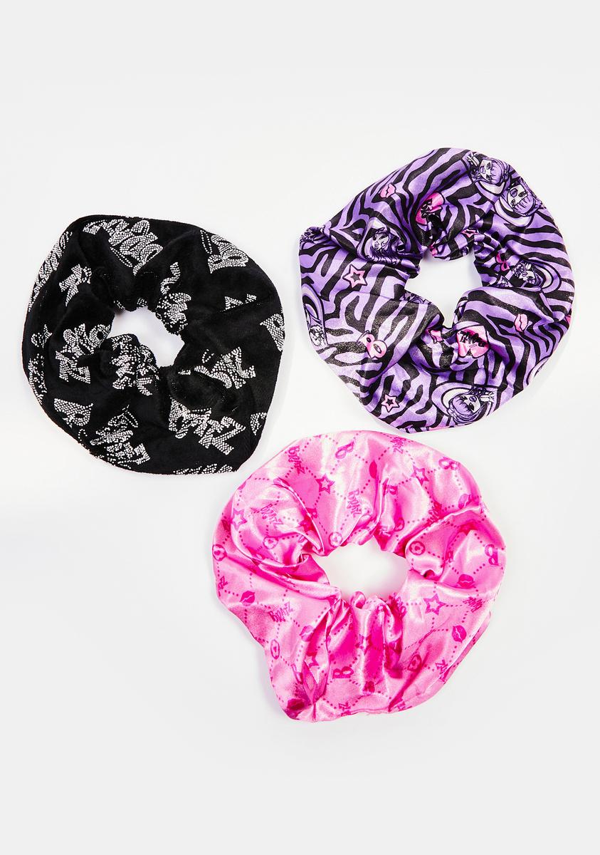 Dolls Kill x Bratz Multicolor Printed Scrunchie Pack