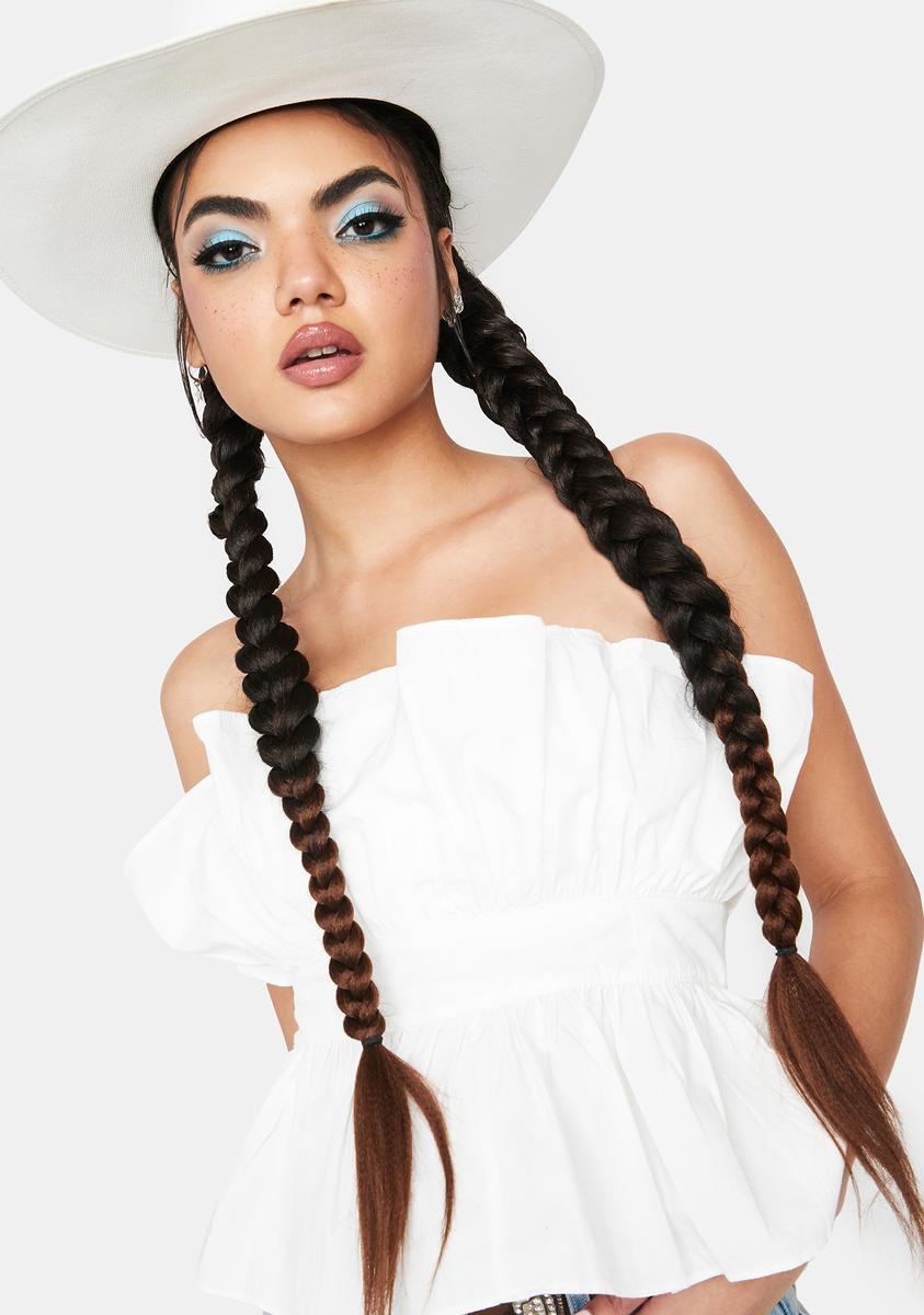 Ruffle Cinched Tube Top - White – Dolls Kill