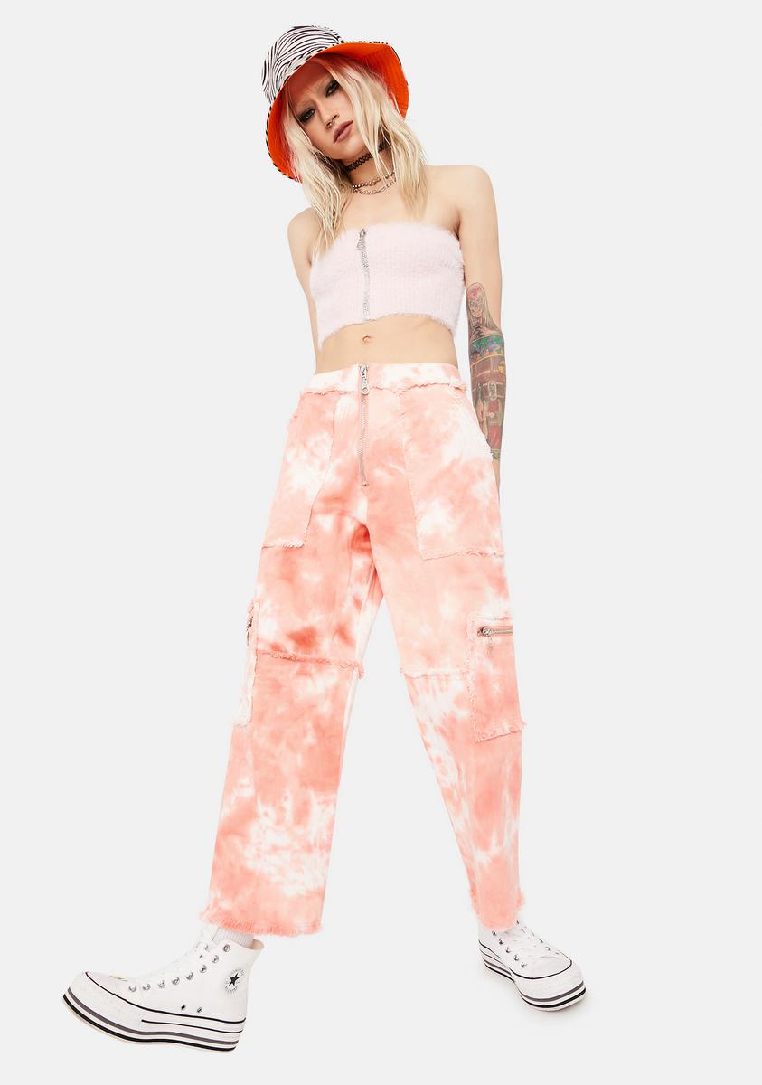 The Ragged Priest Conscious Tie Dye Denim Cargo Pants – Dolls Kill