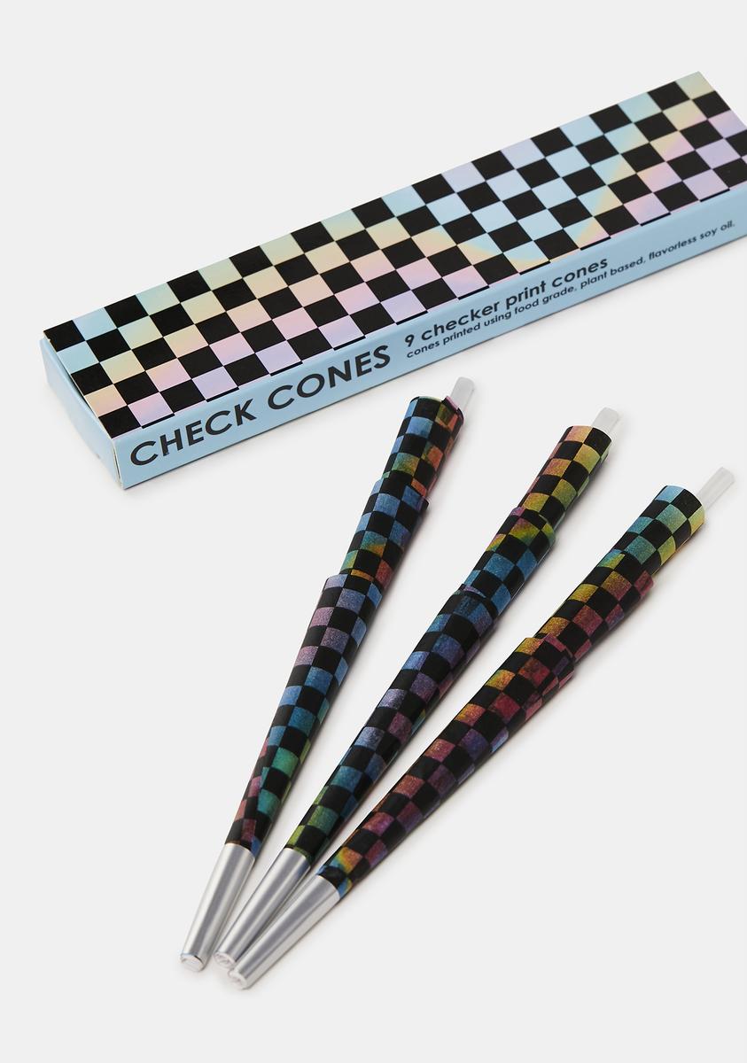 A Shop Of Things Checkered Print Weed Cones - Multi – Dolls Kill