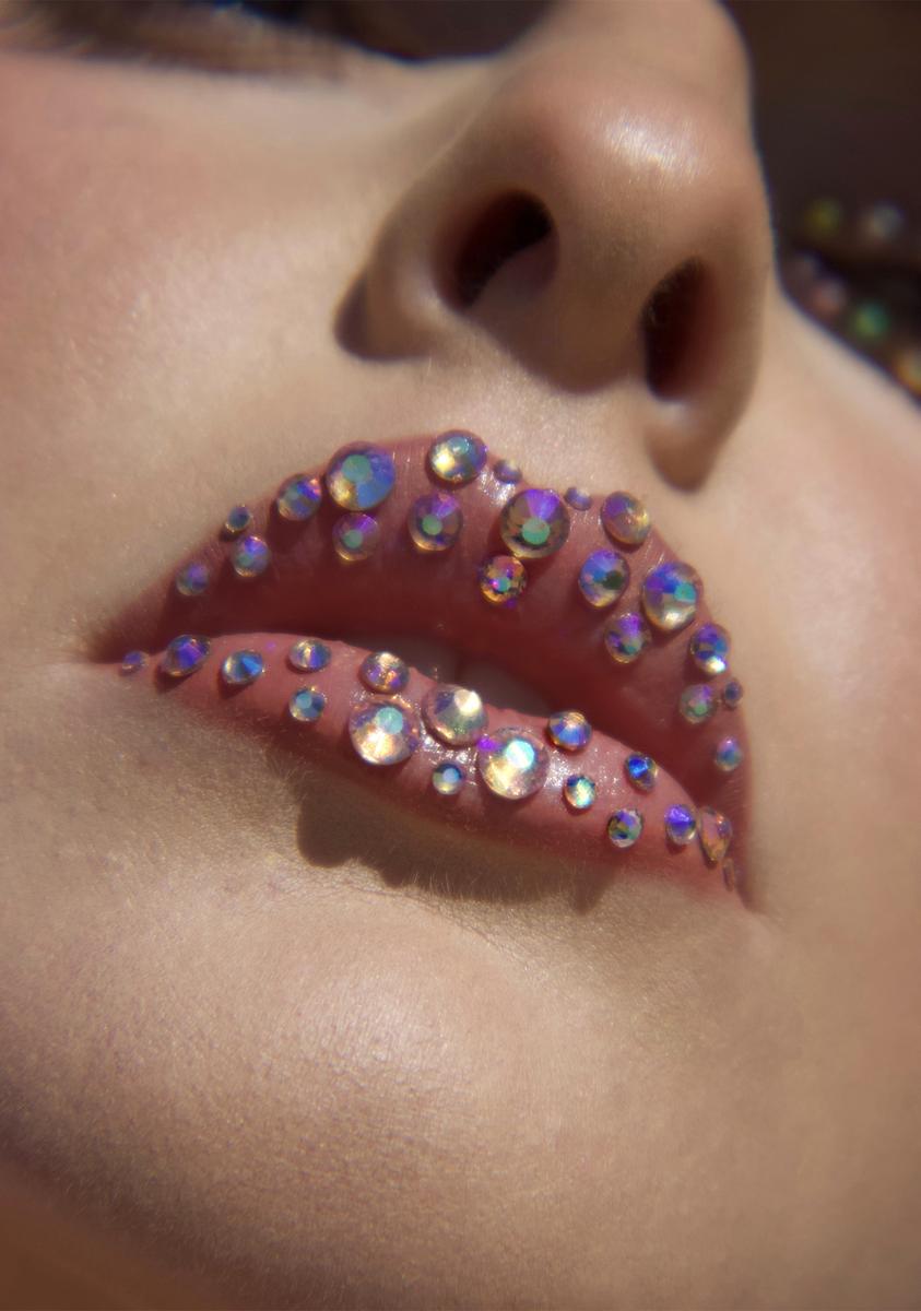 Get Stonned Glass Rhinestone 6-Pack Set - Purple Holographic – Dolls Kill