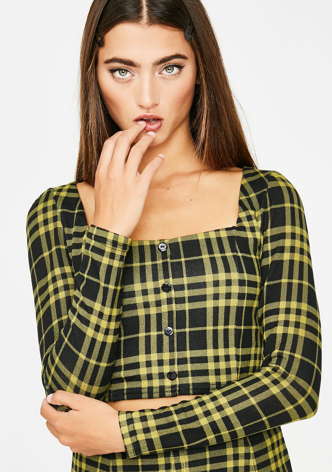 Like Totally Plaid Top – Dolls Kill