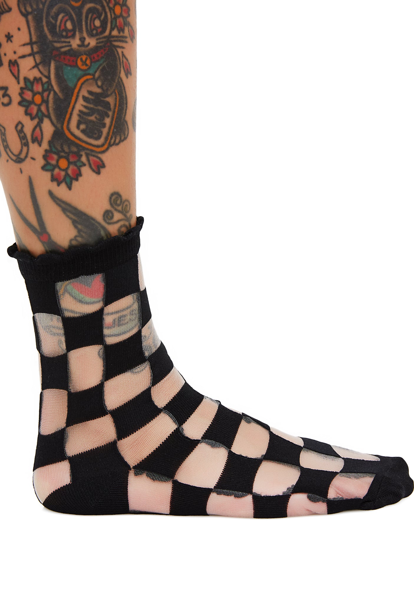 Double Check See Through Socks – Dolls Kill