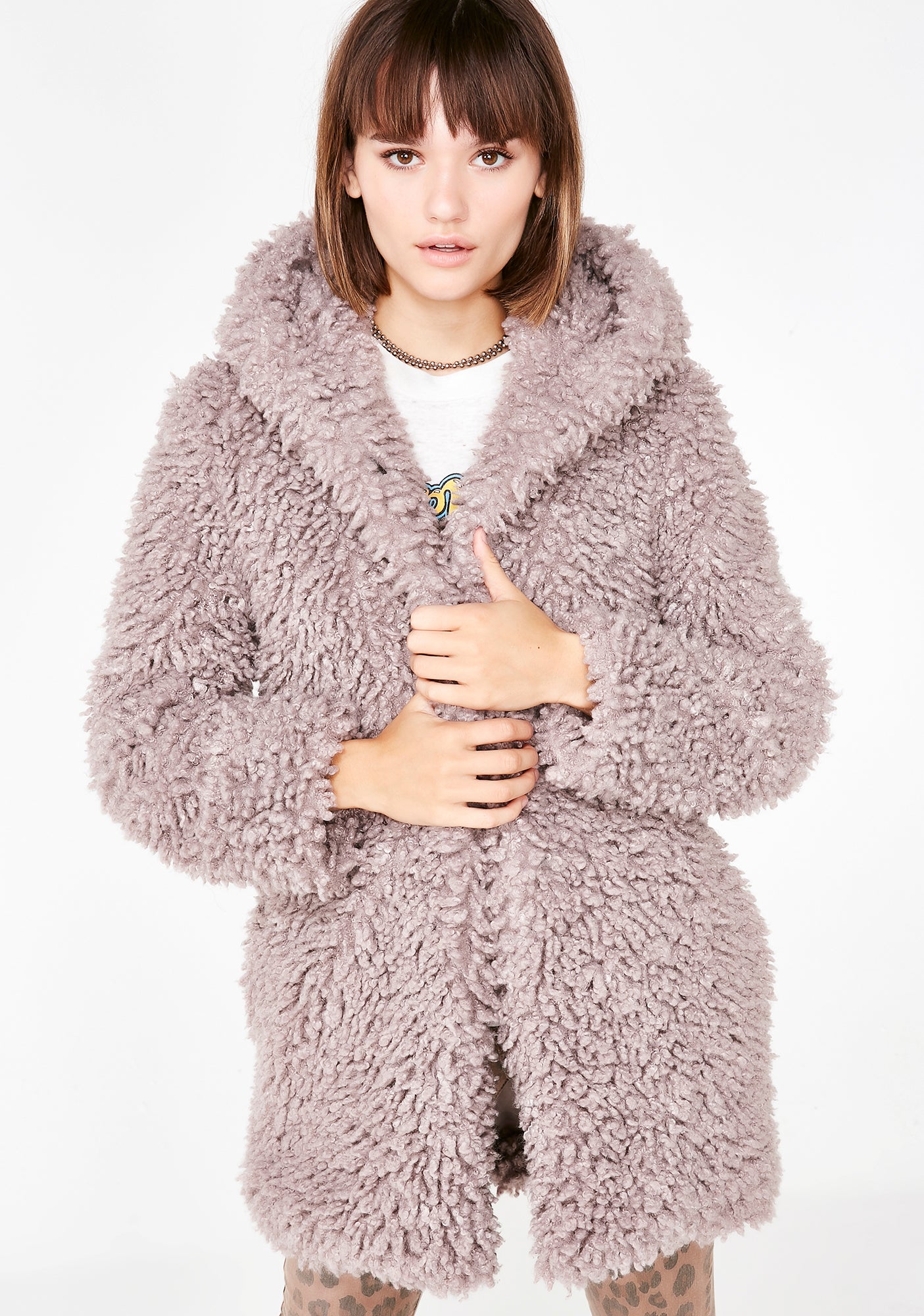 Shag Me BB Fuzzy Coat – Dolls Kill