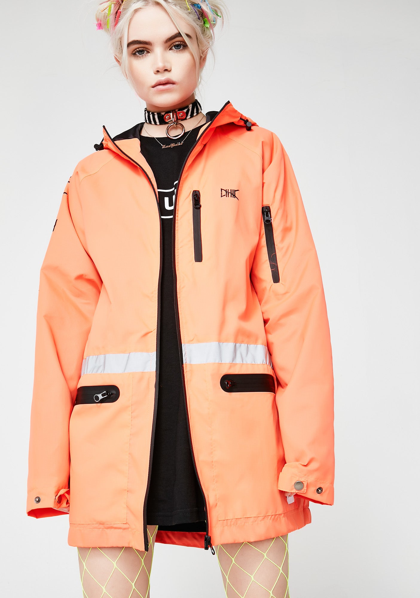 Fire 3M Fishtail Windbreaker – Dolls Kill