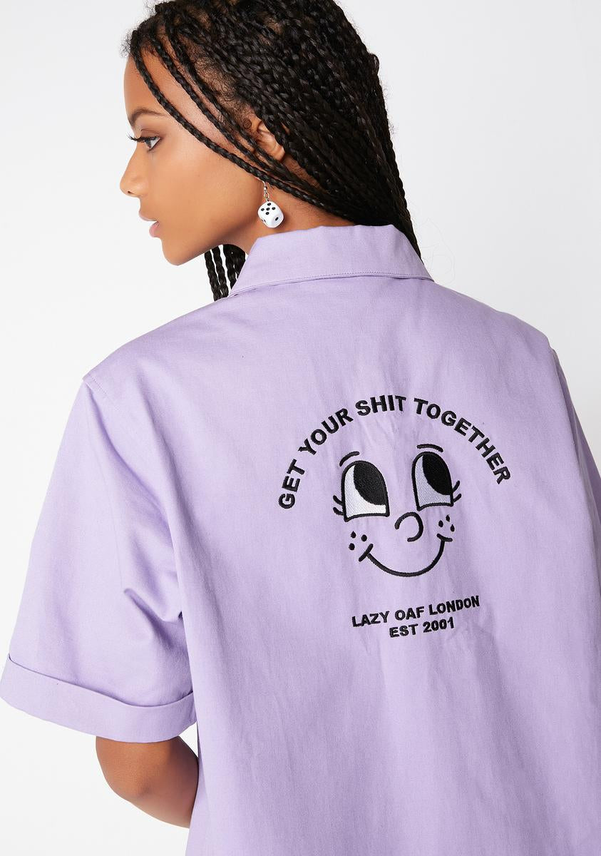 Lazy Oaf Lazy Face Shirt Dress – Dolls Kill