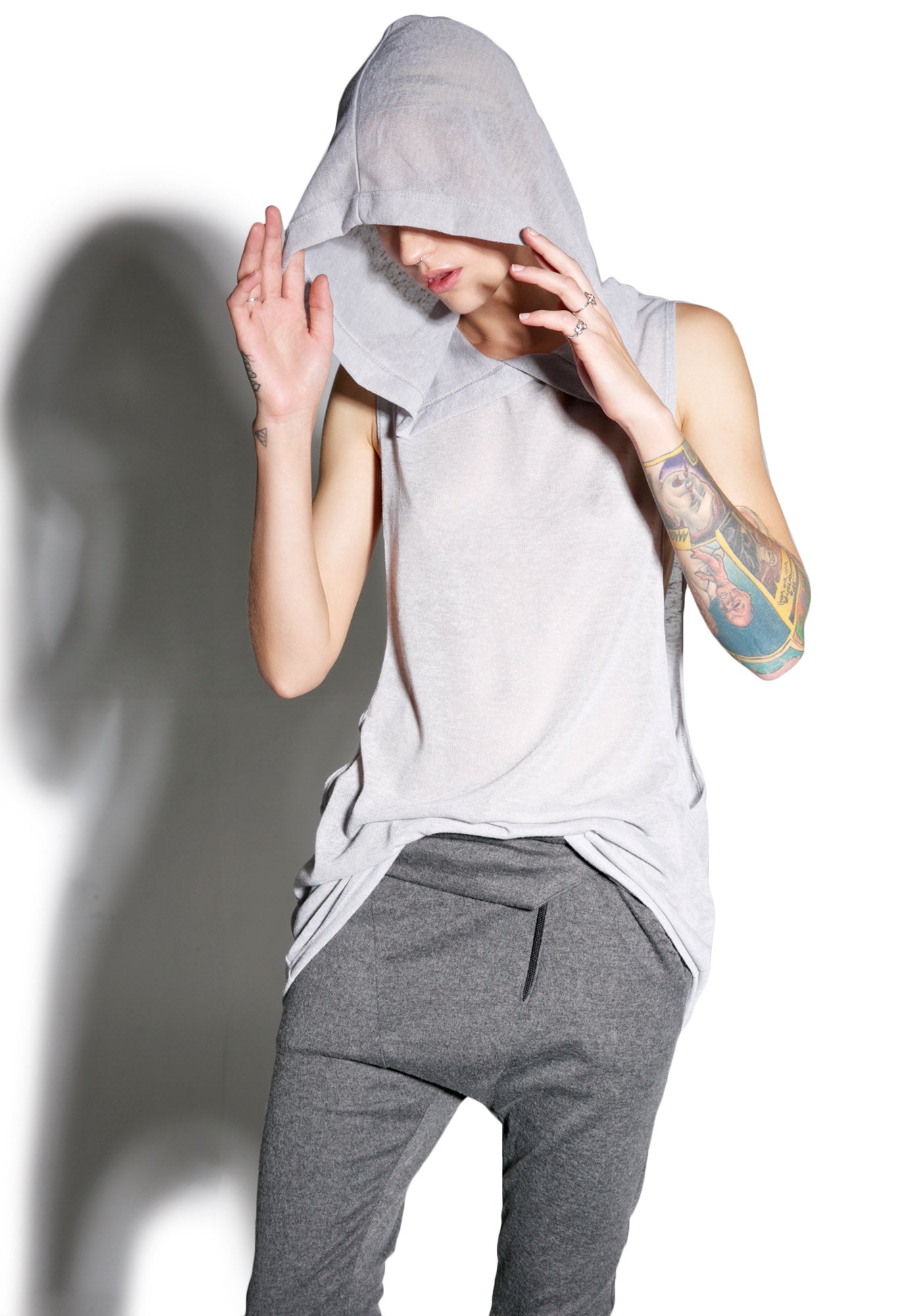 Slate Hallucinations Hooded Tank – Dolls Kill