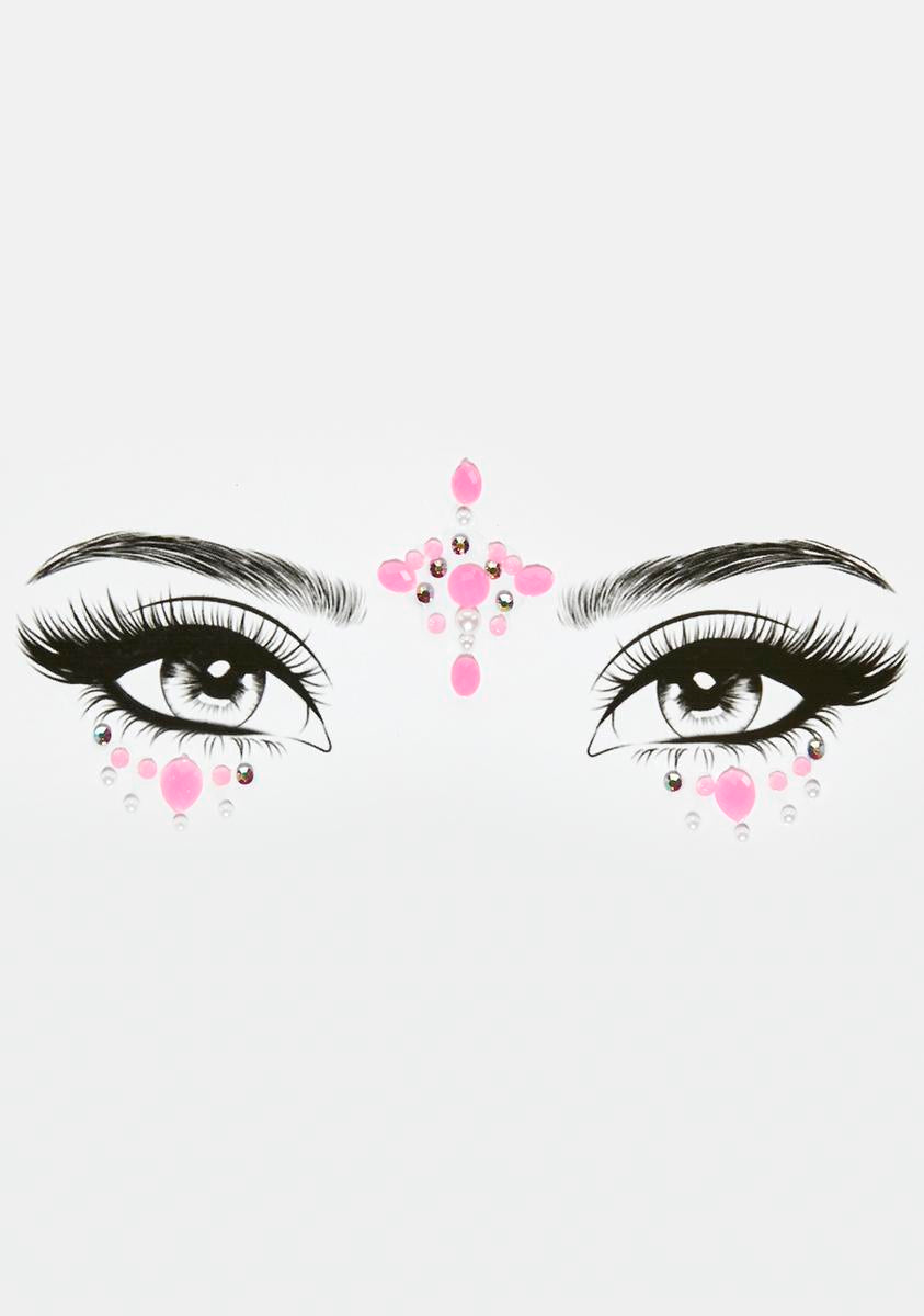 Sparkly Rhinestone Eye Gems - Pink – Dolls Kill