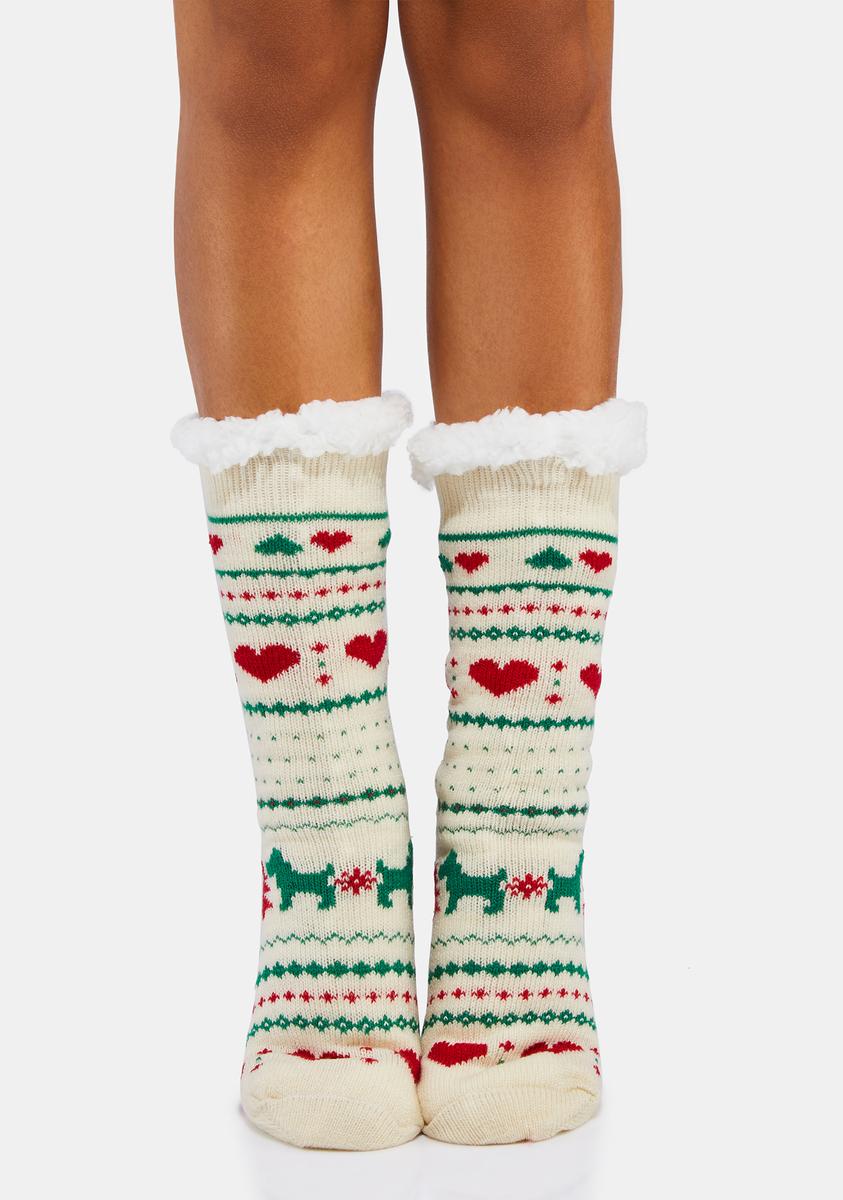 Oooh Yeah Socks Fleece Fairisle Crew – Dolls Kill