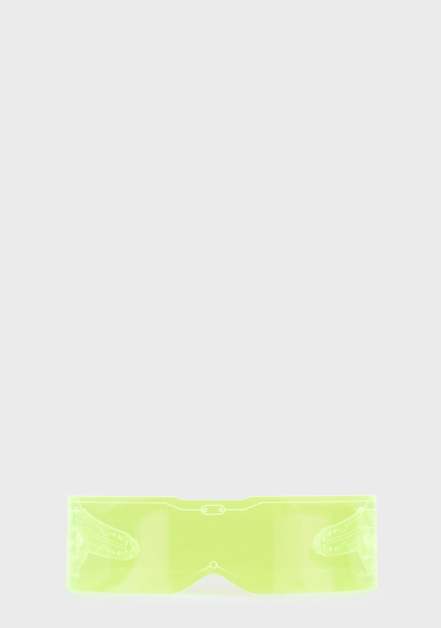 Cyberdog UV Reactive Circuit Visor - Yellow – Dolls Kill