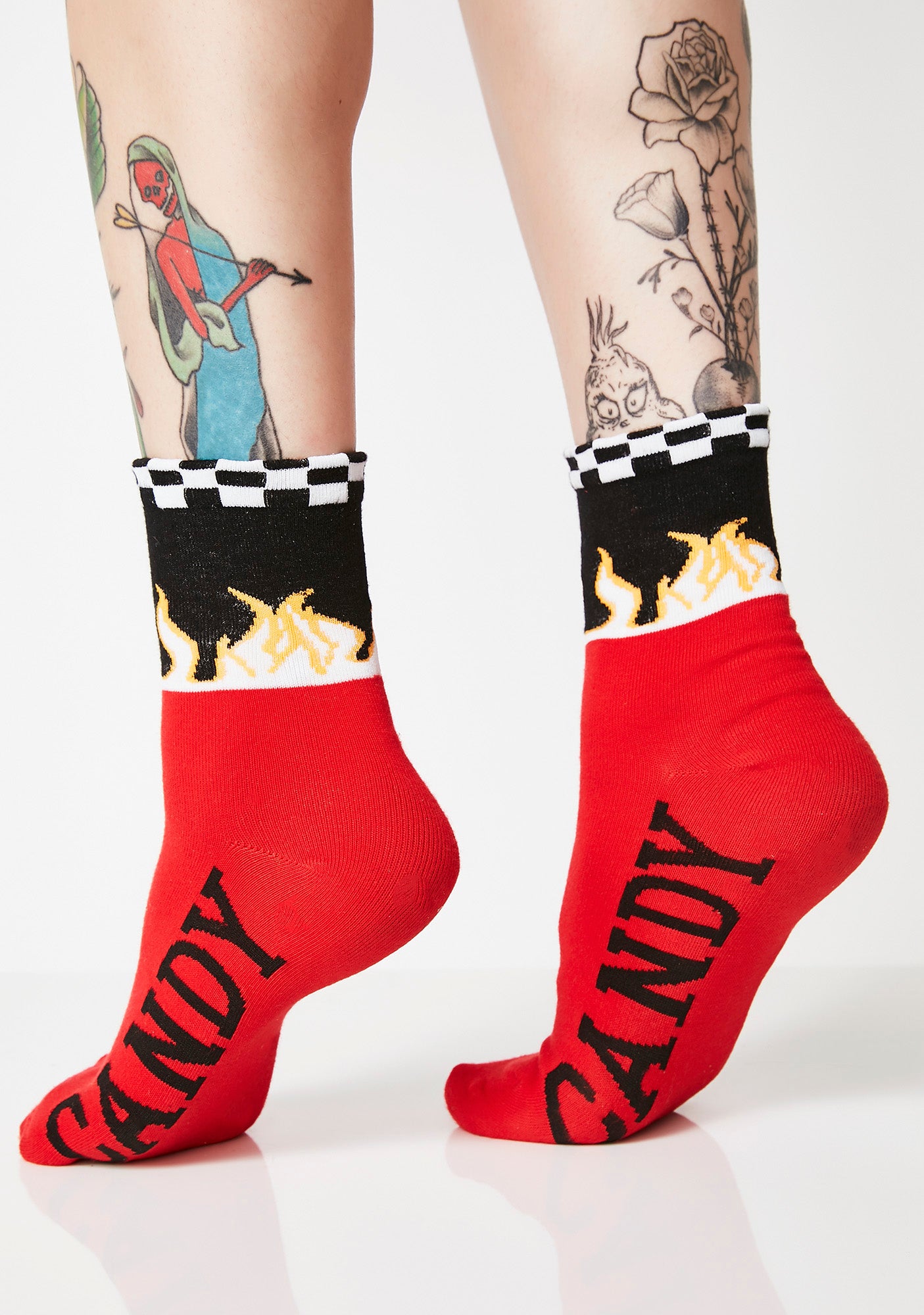 To My Fans Flame Socks – Dolls Kill