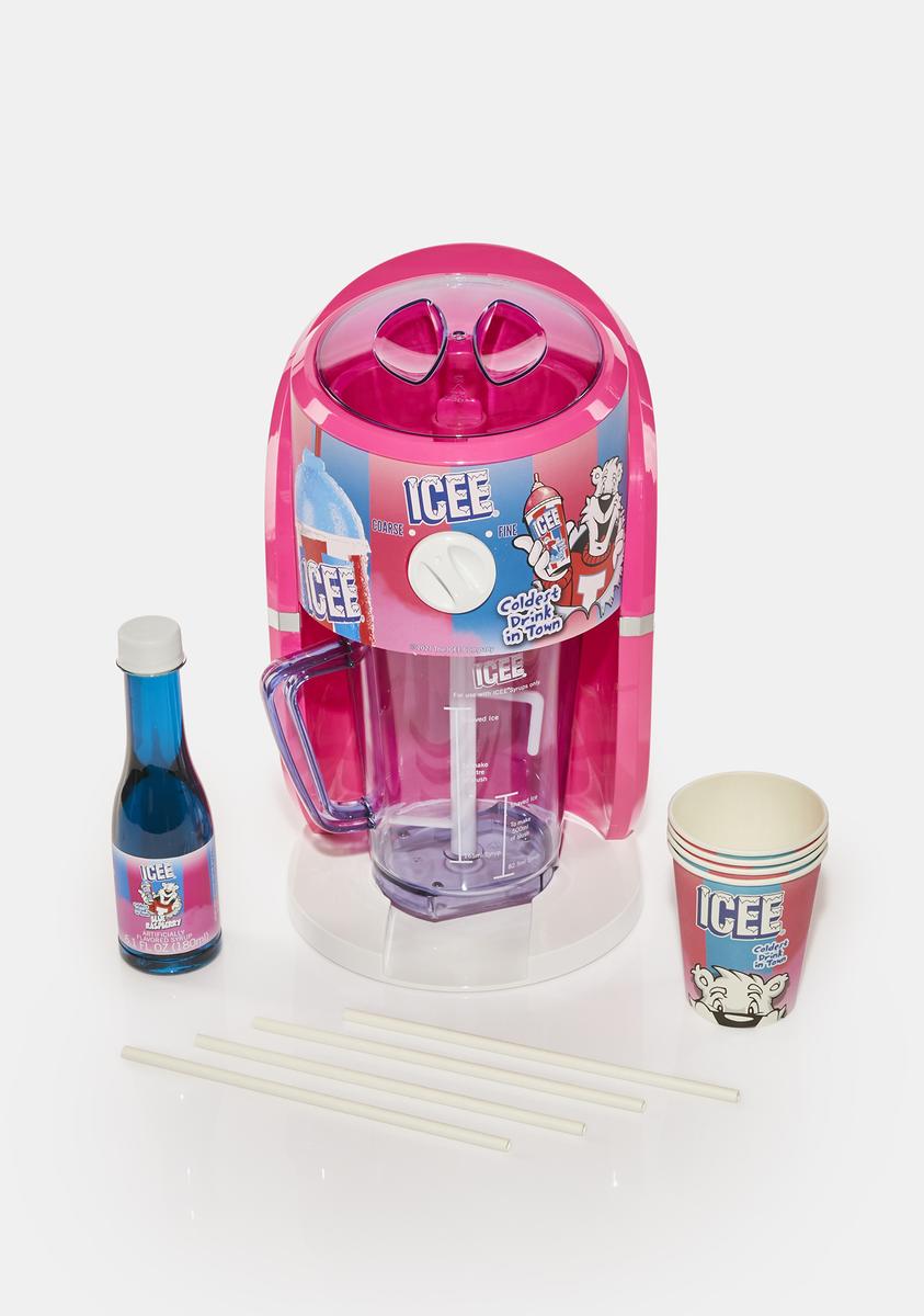 Icee Shaved Ice Machine With Cups And Syrup - Pink – Dolls Kill