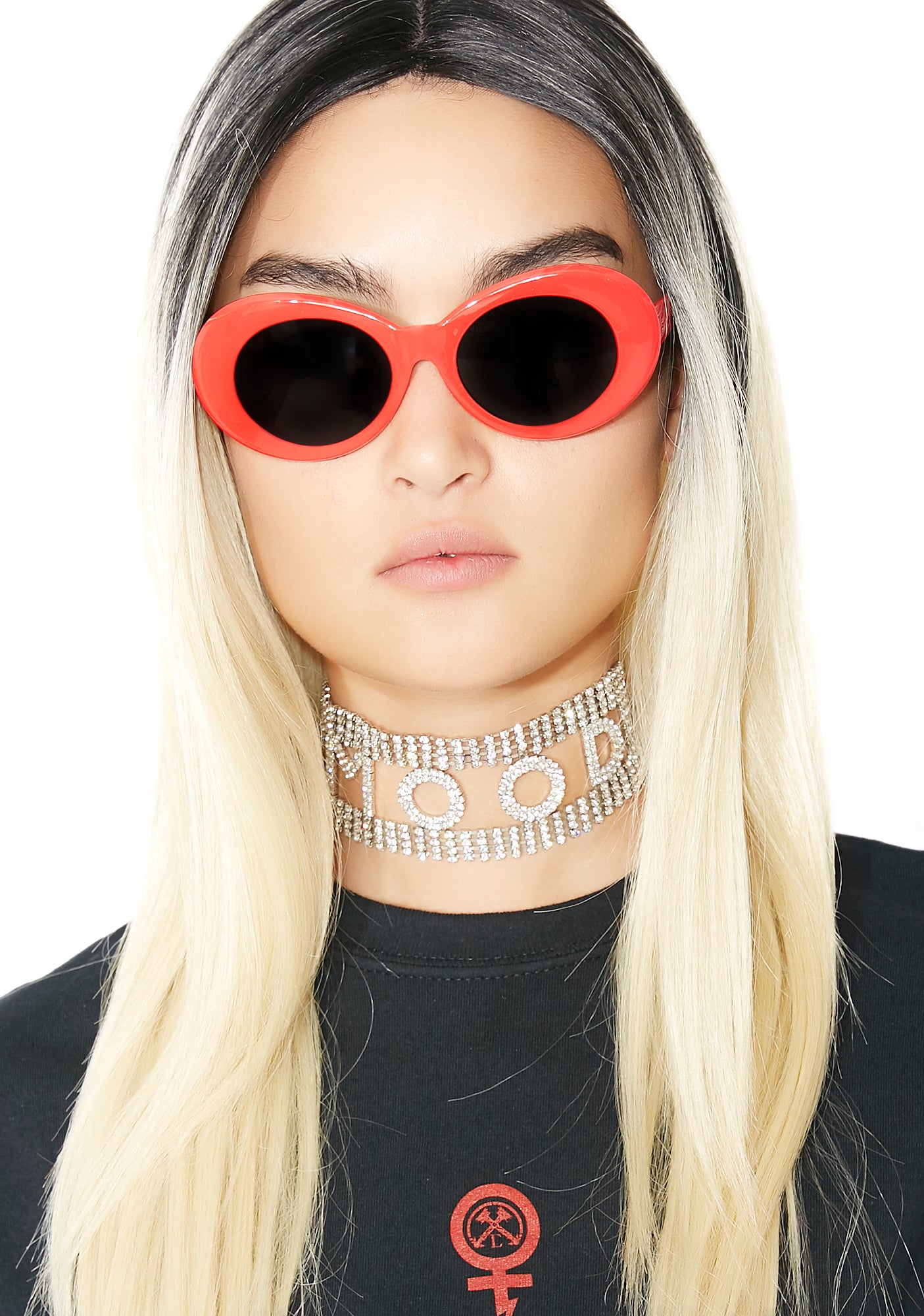 Cherry Nevermind Sunglasses Dolls Kill