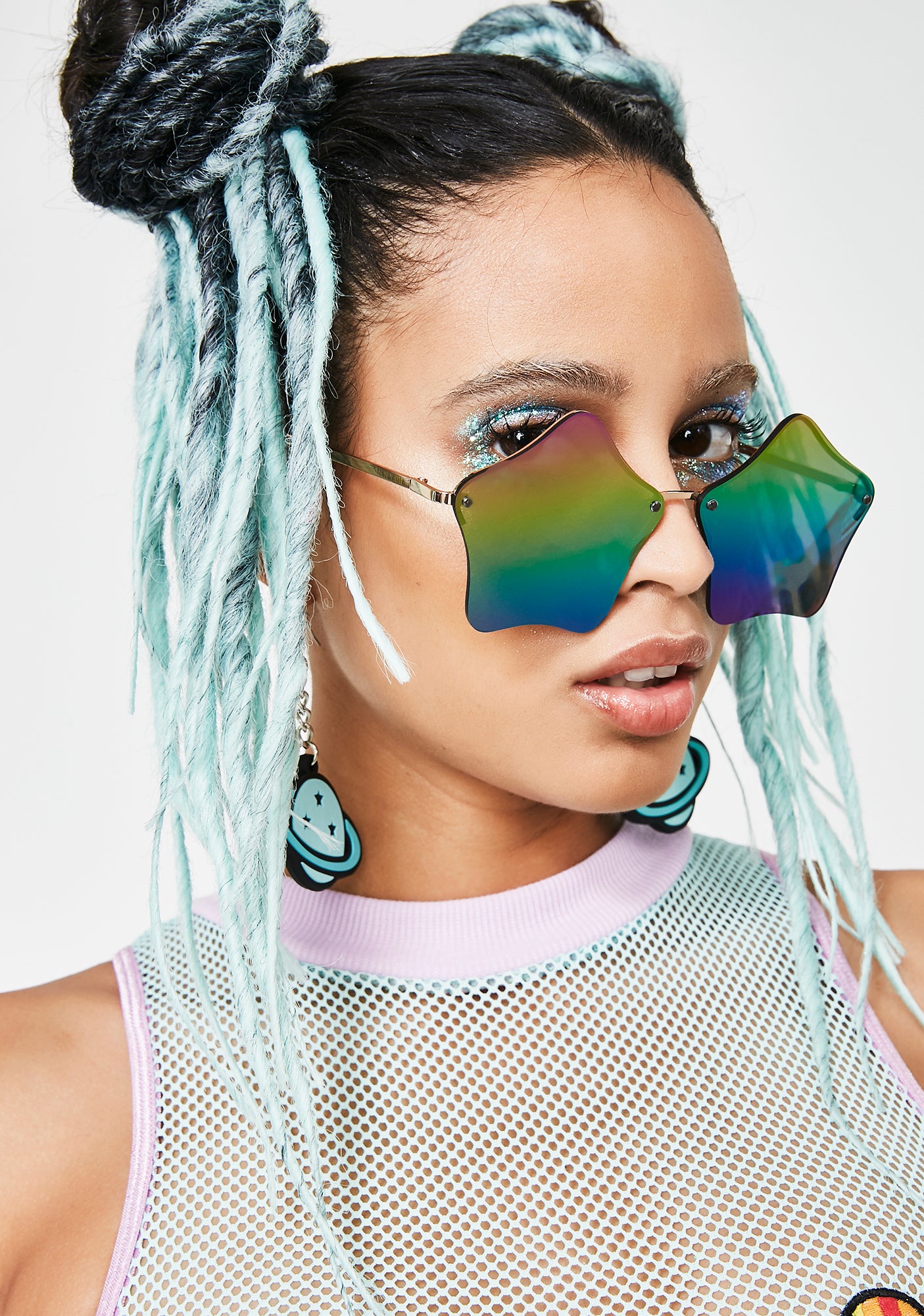 Nova Rainbow Sunglasses – Dolls Kill