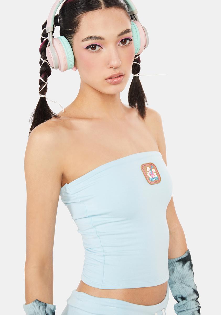 O Mighty Aloha Tube Top - Blue – Dolls Kill