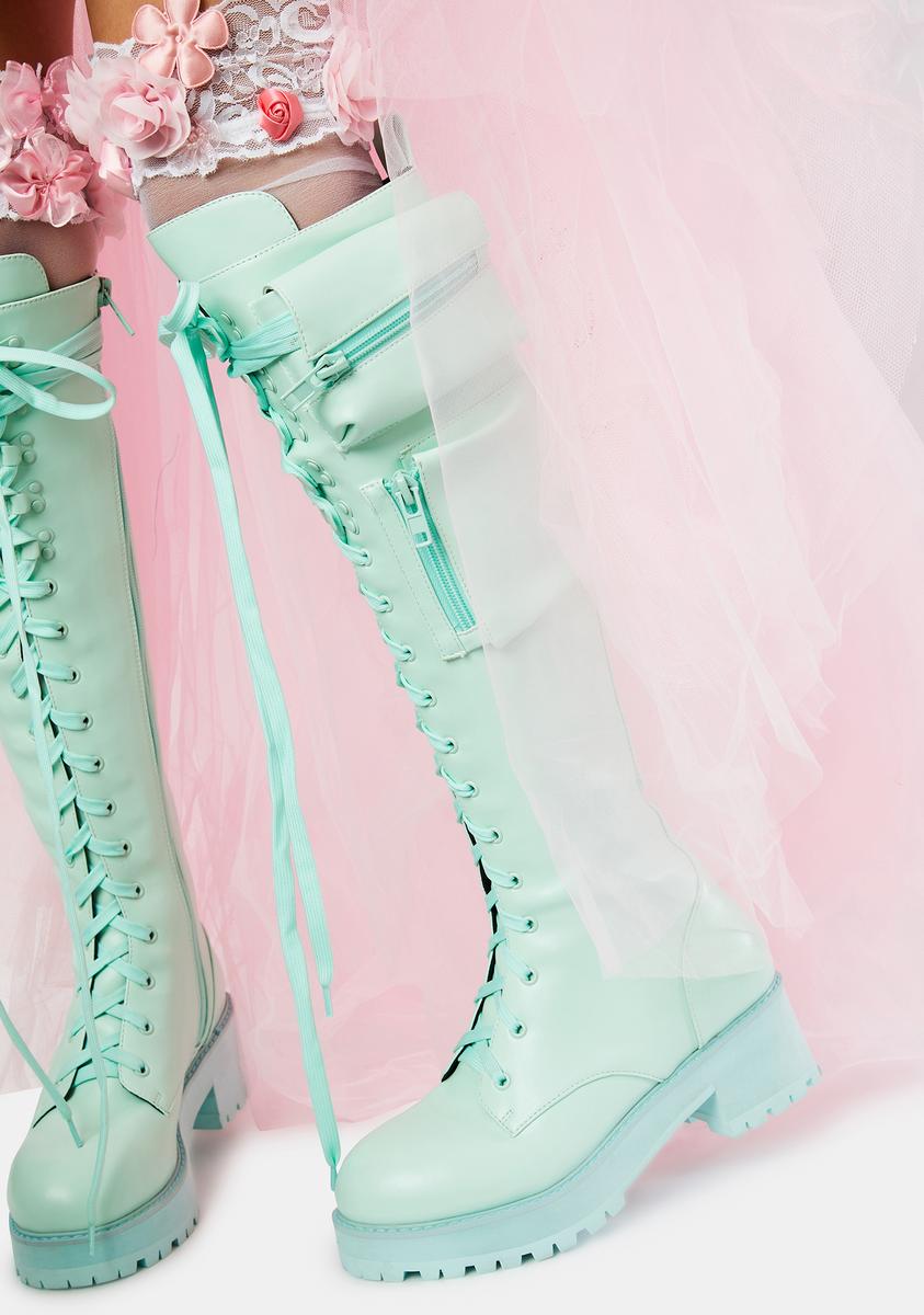 Forever 21 Combat Boots Mint