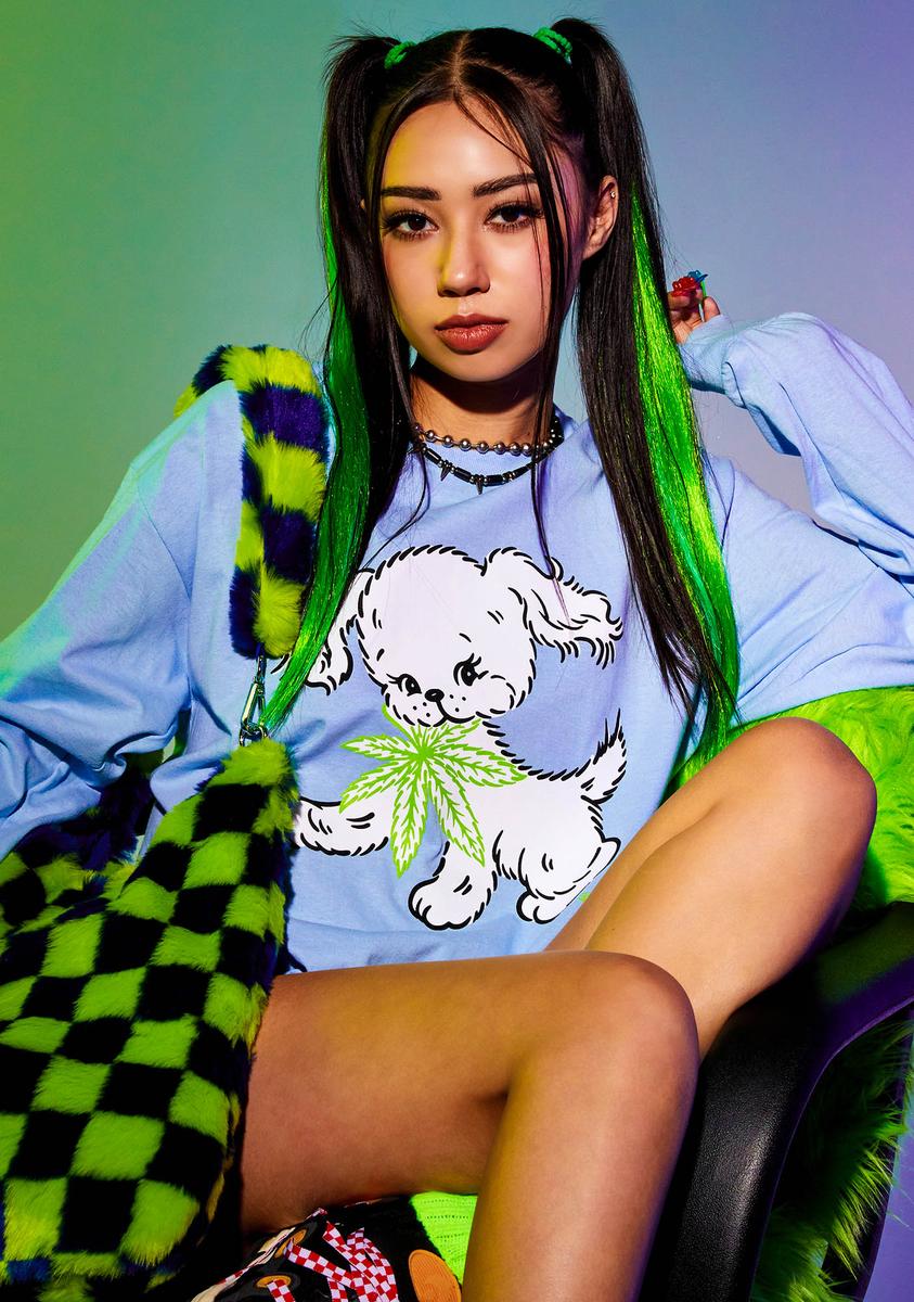 Petals and Peacocks Puff Pup Long Sleeve Tee – Dolls Kill