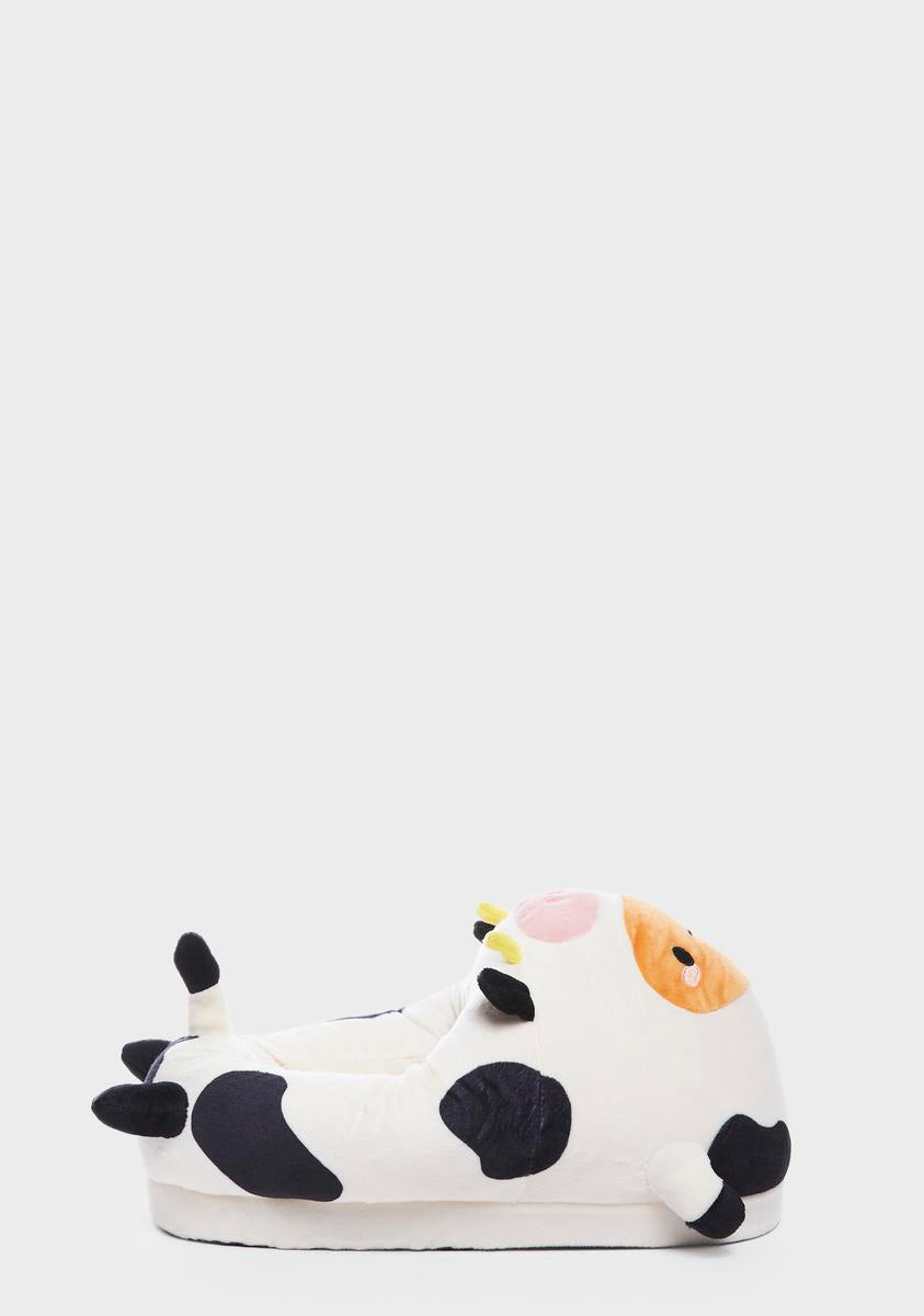 Smoko Tayto Mootato Cow Plush Slippers - Multi – Dolls Kill