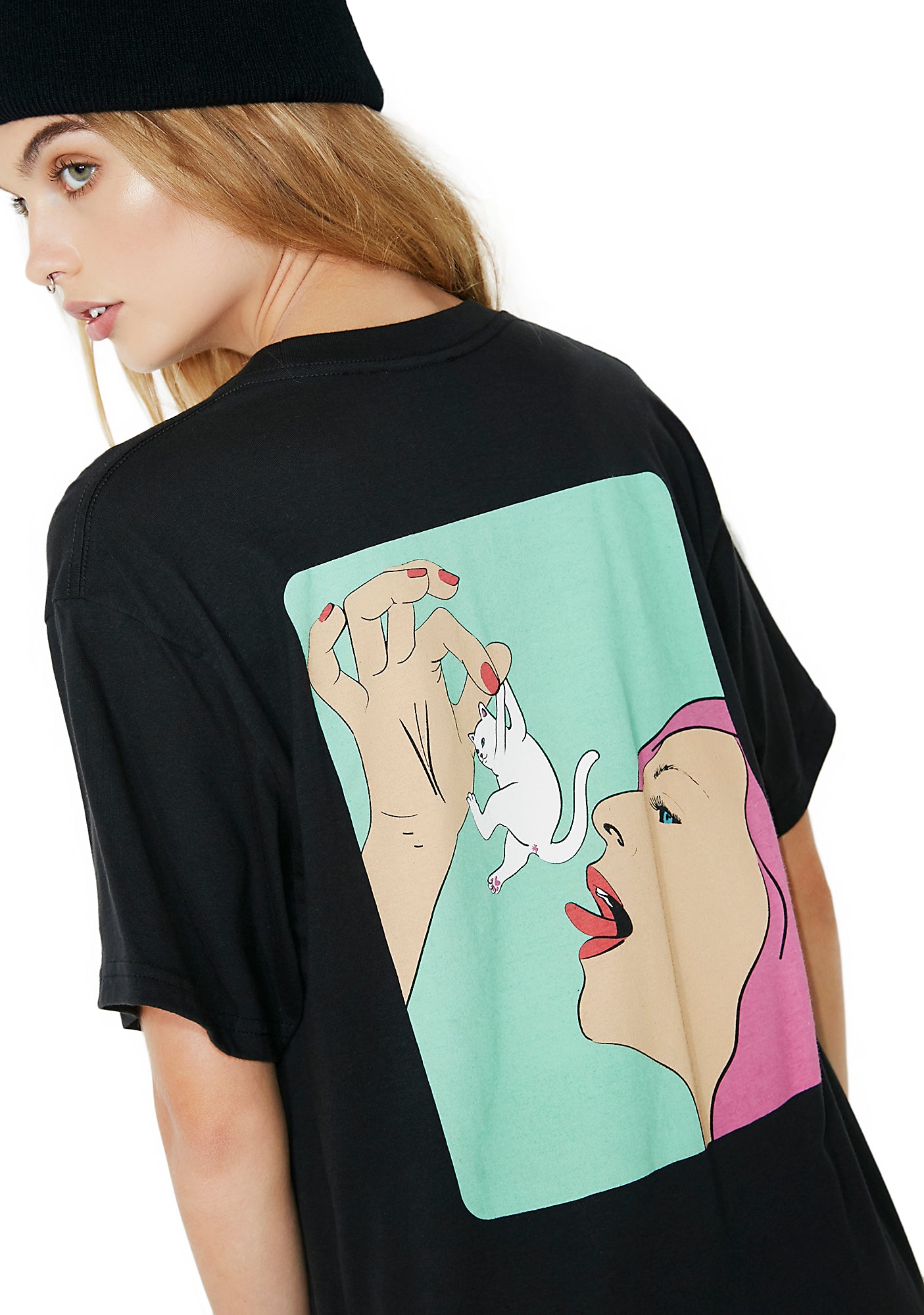 RIPNDIP Eat Me Black Graphic Pocket Tee – Dolls Kill