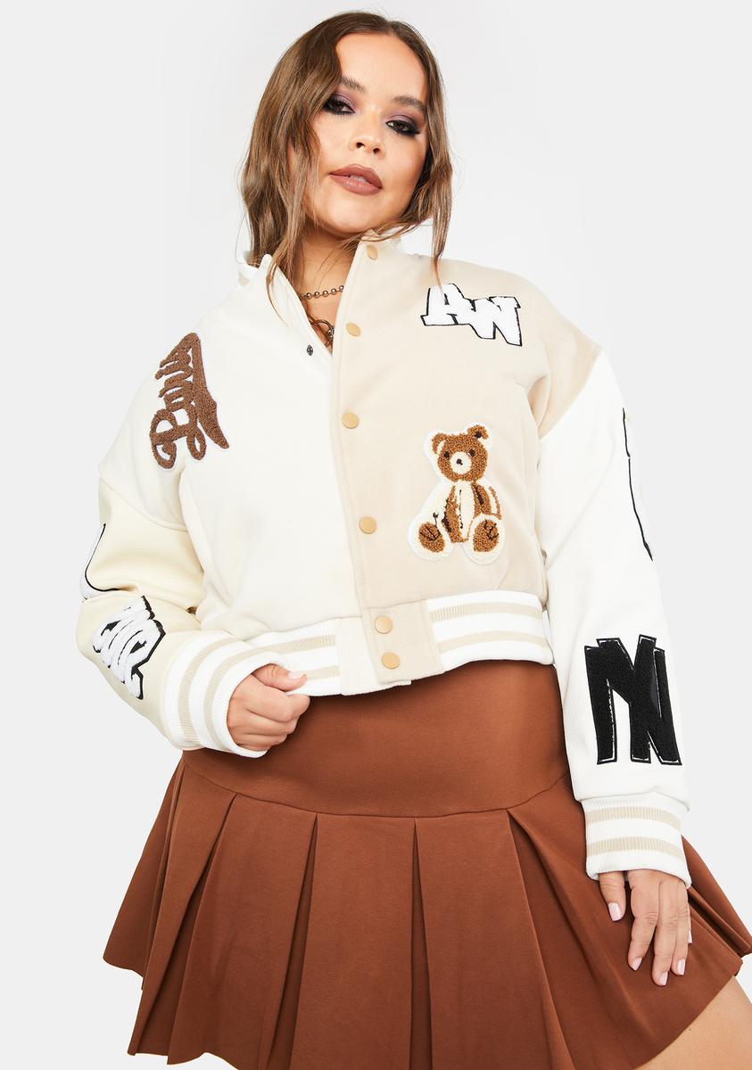 AZALEA WANG Plus Reula Letter Jacket – Dolls Kill