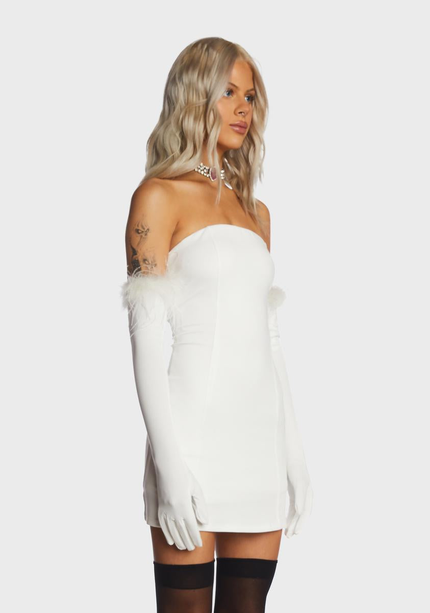 White Tube Top Dress