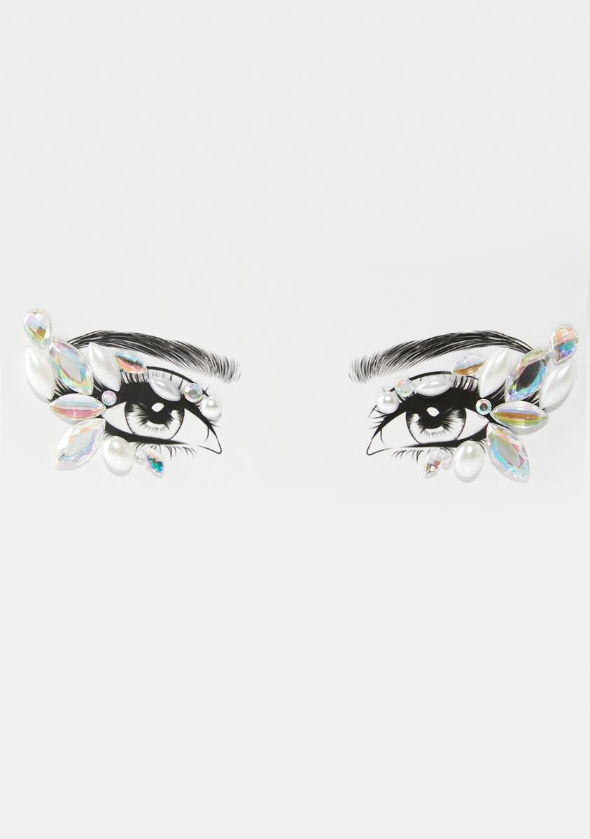 Iridescent Pearl Cat Eye Rhinestone Gems - Multi – Dolls Kill