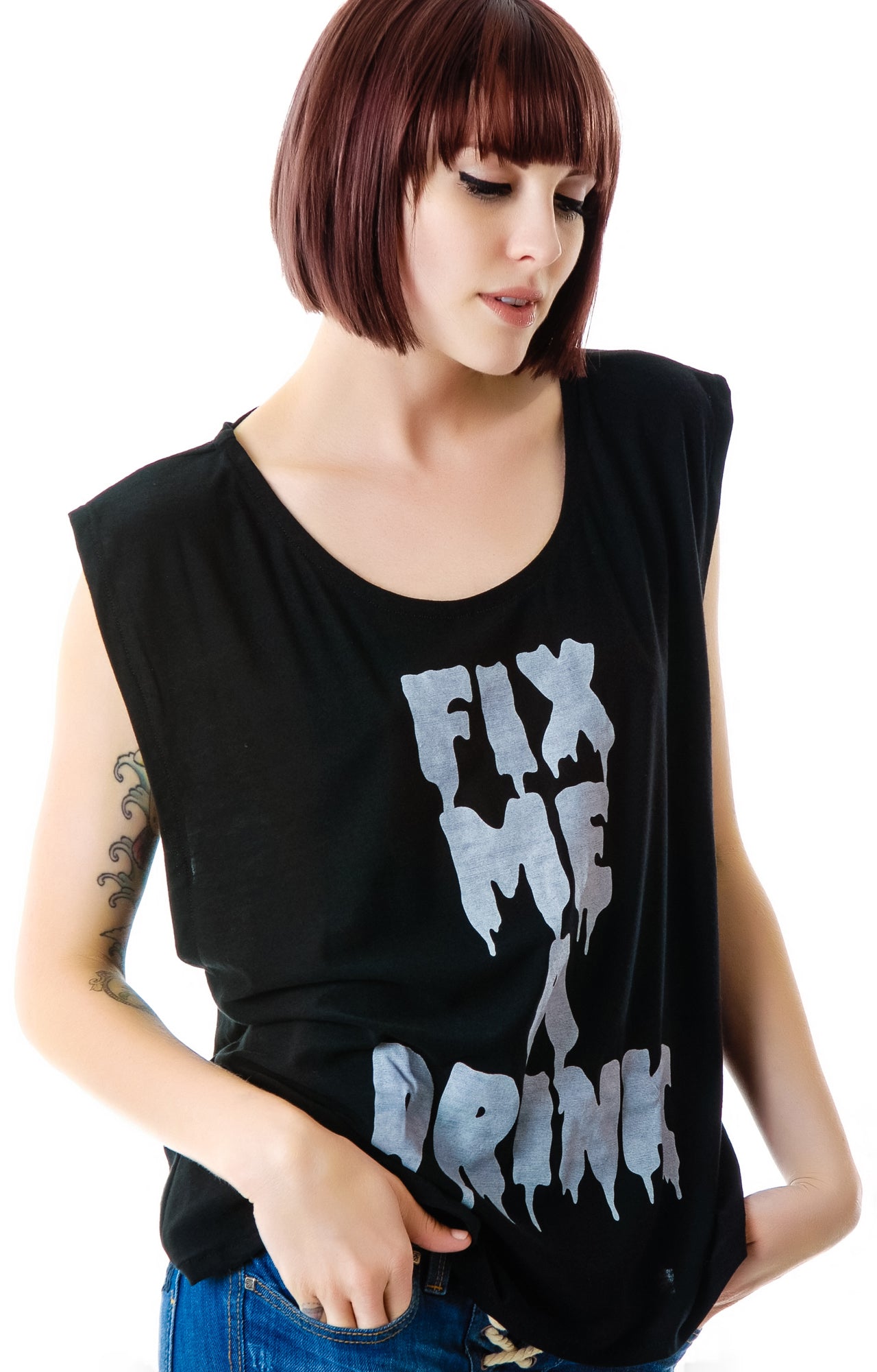 Fix Me a Drink Tomboy Tank – Dolls Kill