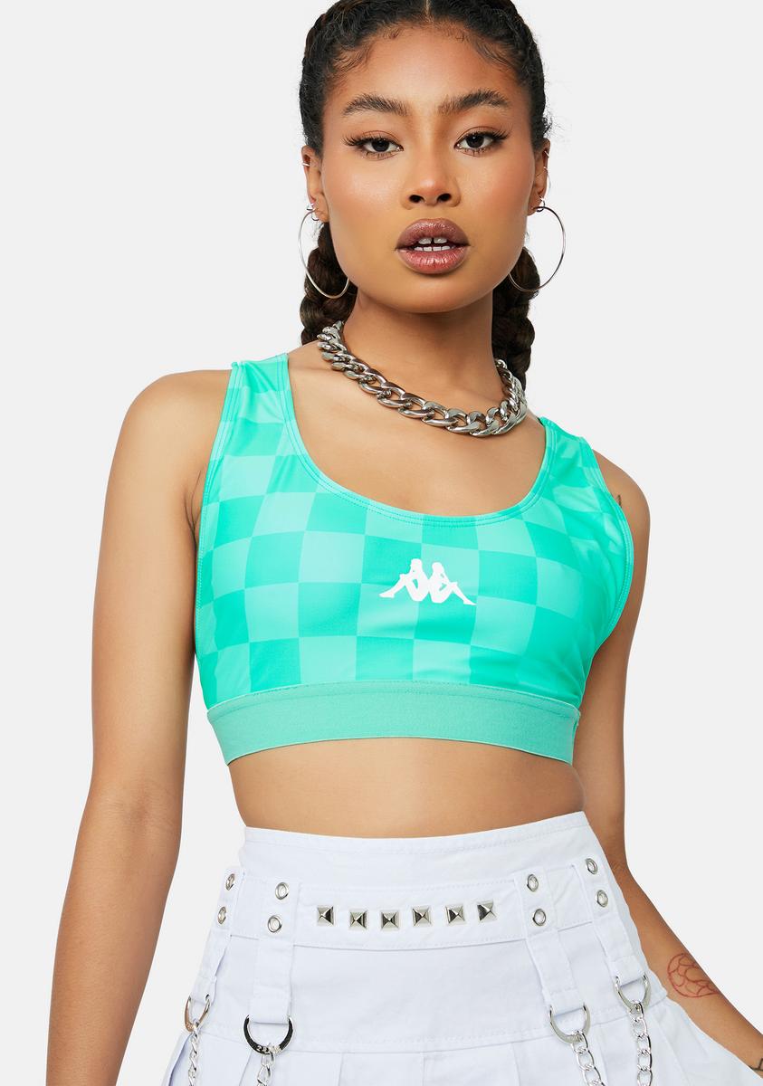 Kappa Green Spring White Authentic Pop Ezay Sports Bra – Dolls Kill