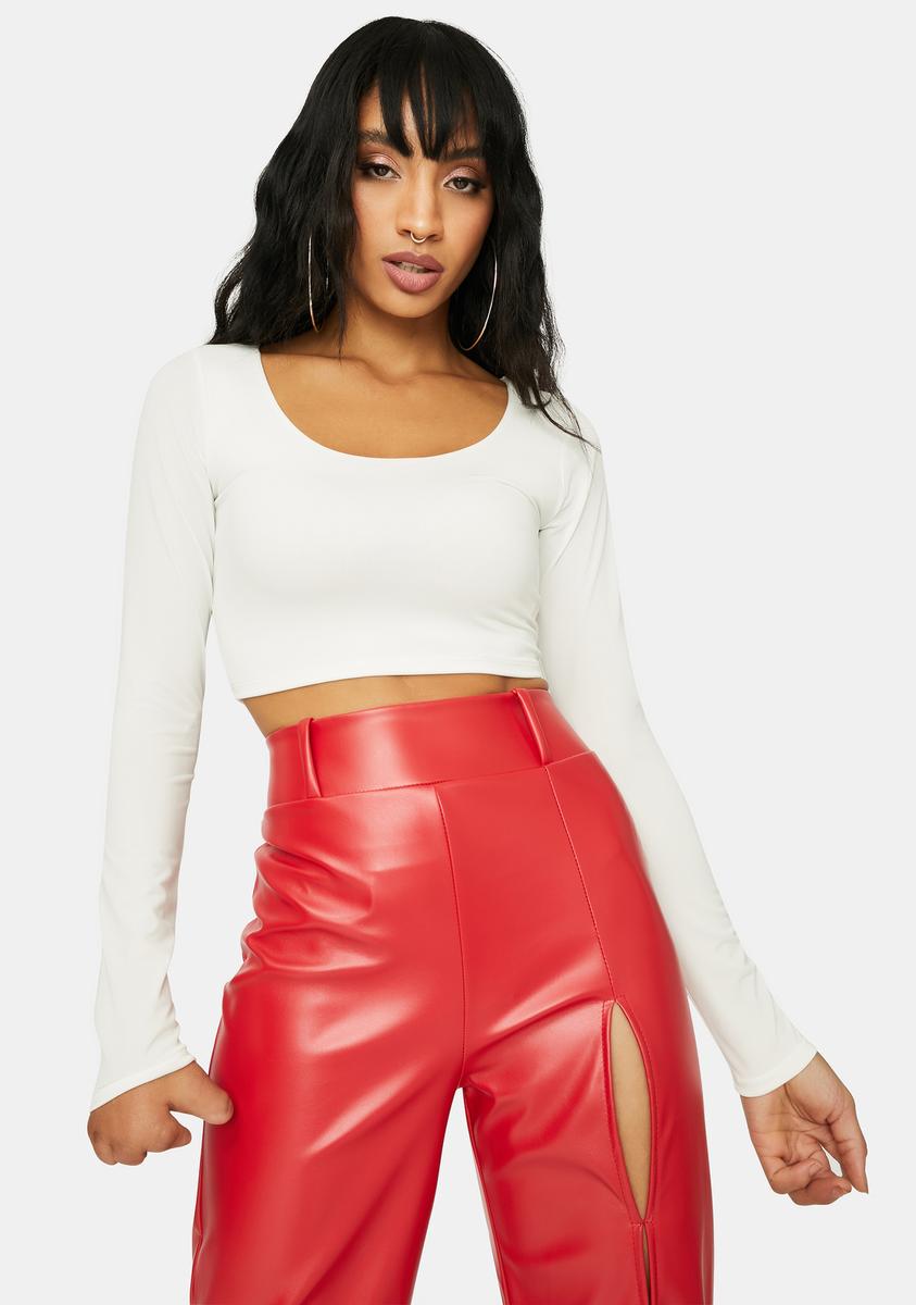 Icy Command Attention Square Neck Crop Top – Dolls Kill