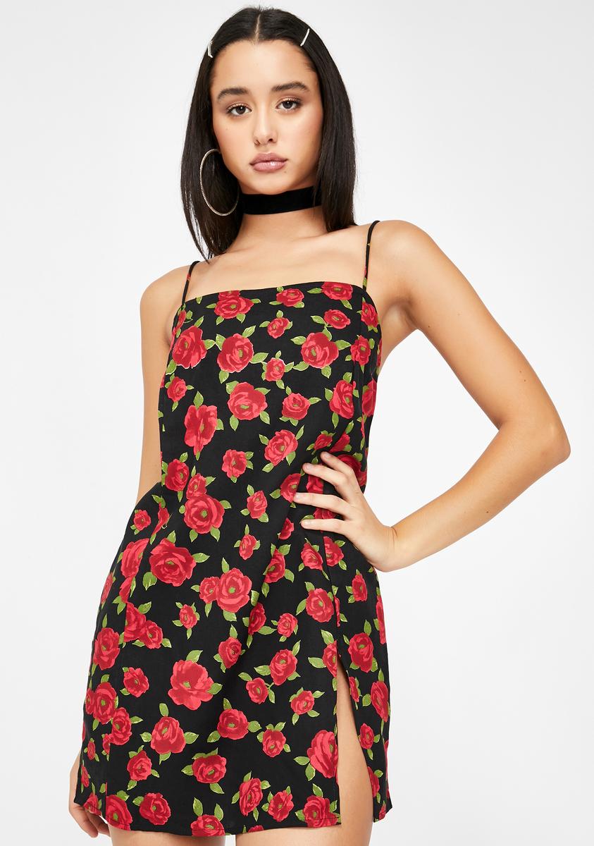 Roaming Rose Datista Slip Dress – Dolls Kill