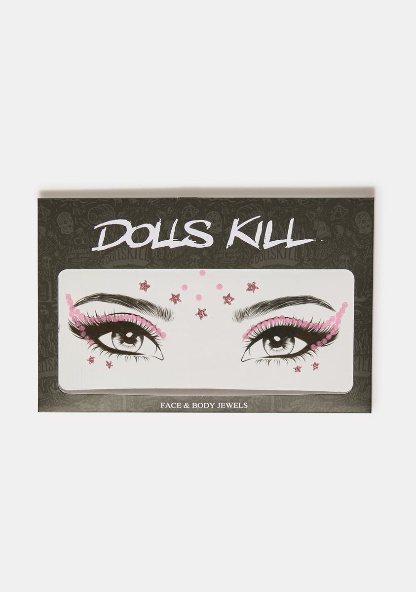 Pixie Princess Rhinestone Star Face Gems - Pink – Dolls Kill
