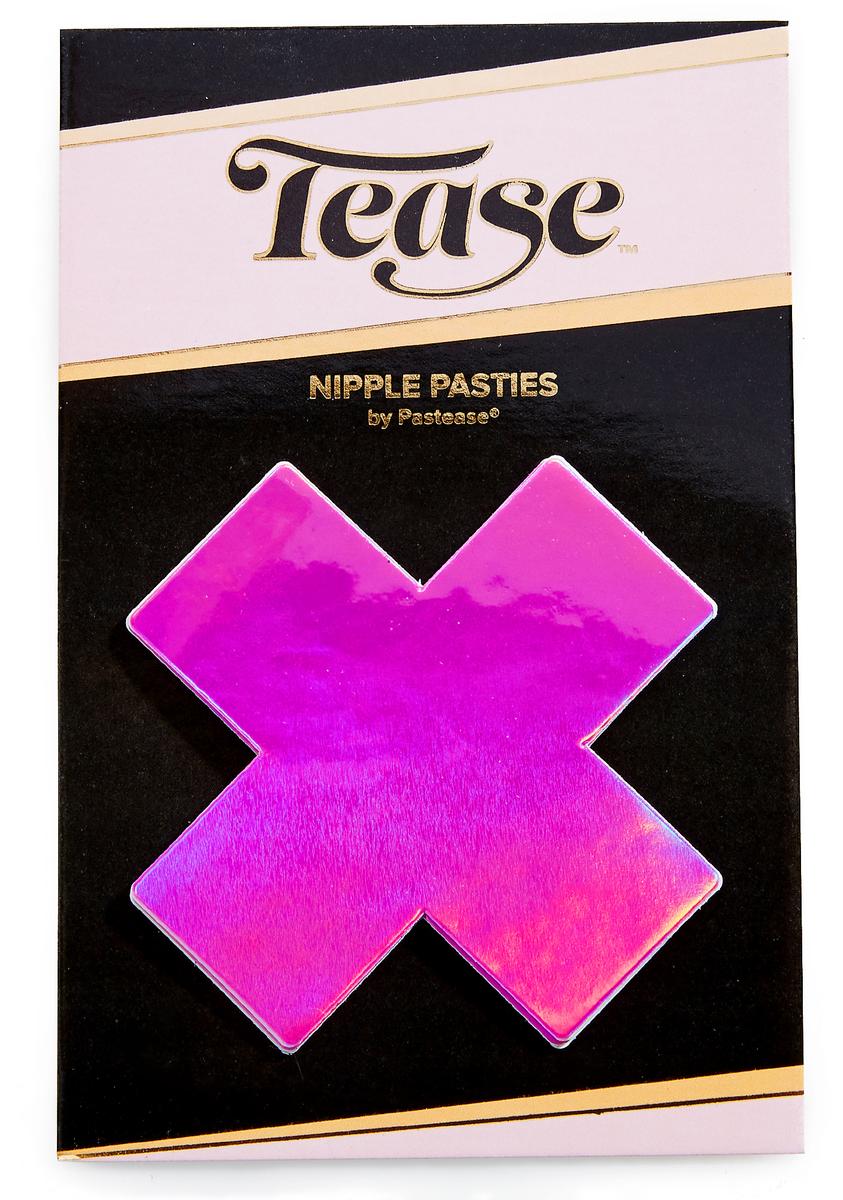 Pastease Pink Hologram Cross Pasties – Dolls Kill